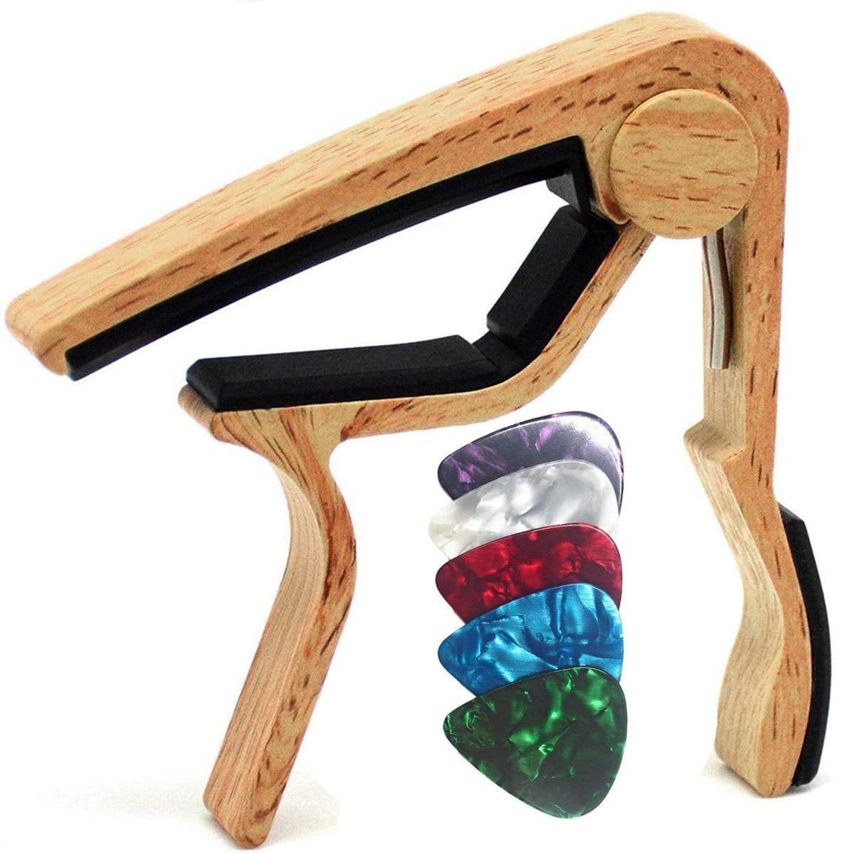 Guitar capo for 6 String Steel Acoustic and Electric Guitars with 4 ...