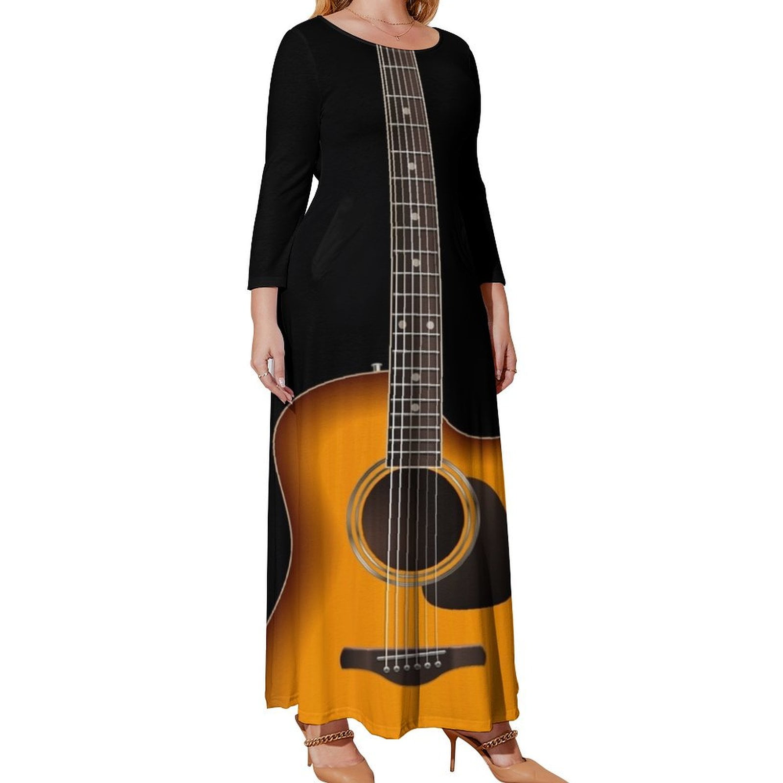 Guitar instrument music gift idea Long Sleeved Dress summer dresses ...