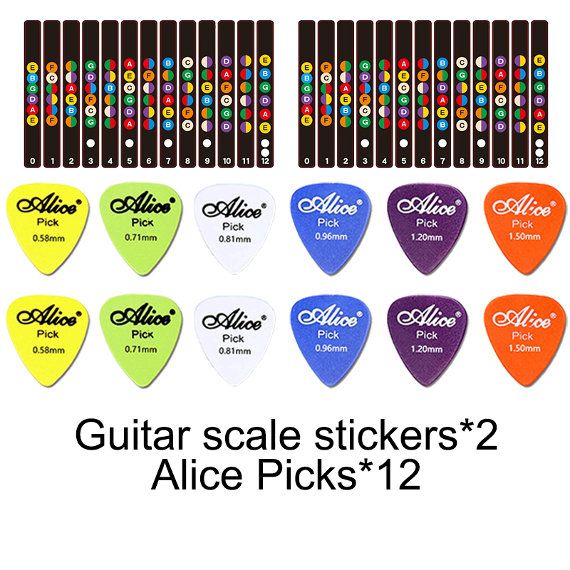 Guitar scale stickers, electric guitar beginners, fingerboard stickers ...