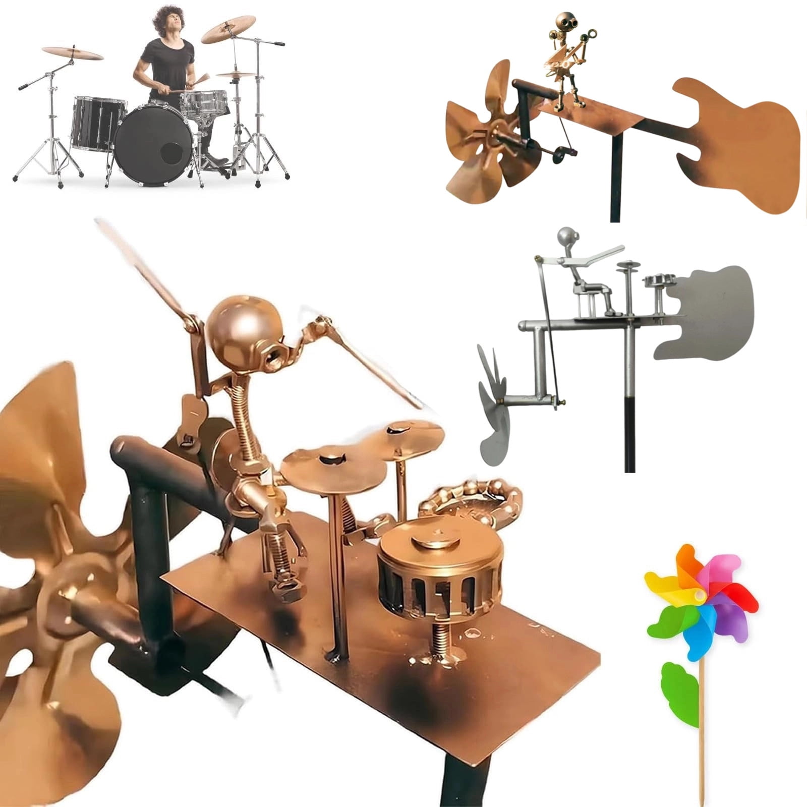Guitarist Wind Sculptures & Spinners, Creative Kinetic Sculpture ...