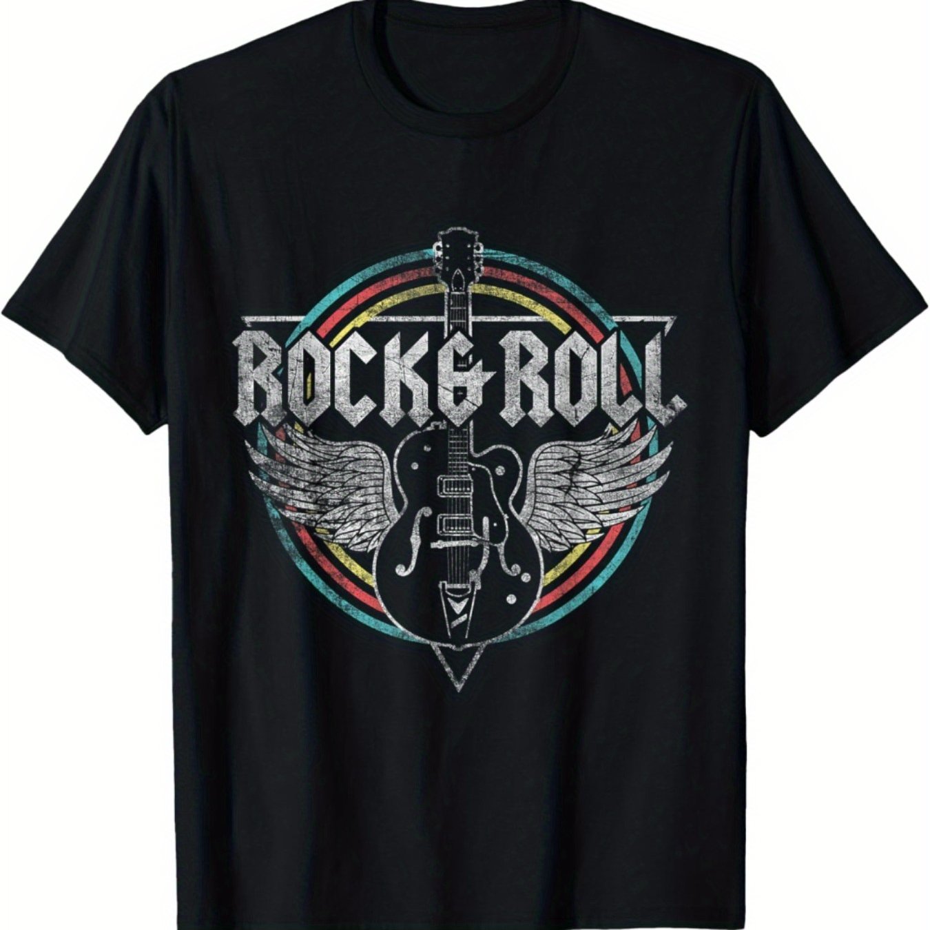 Guitarra de Rock & Roll Alas de Música Camiseta 2025 Cómoda y de moda ...