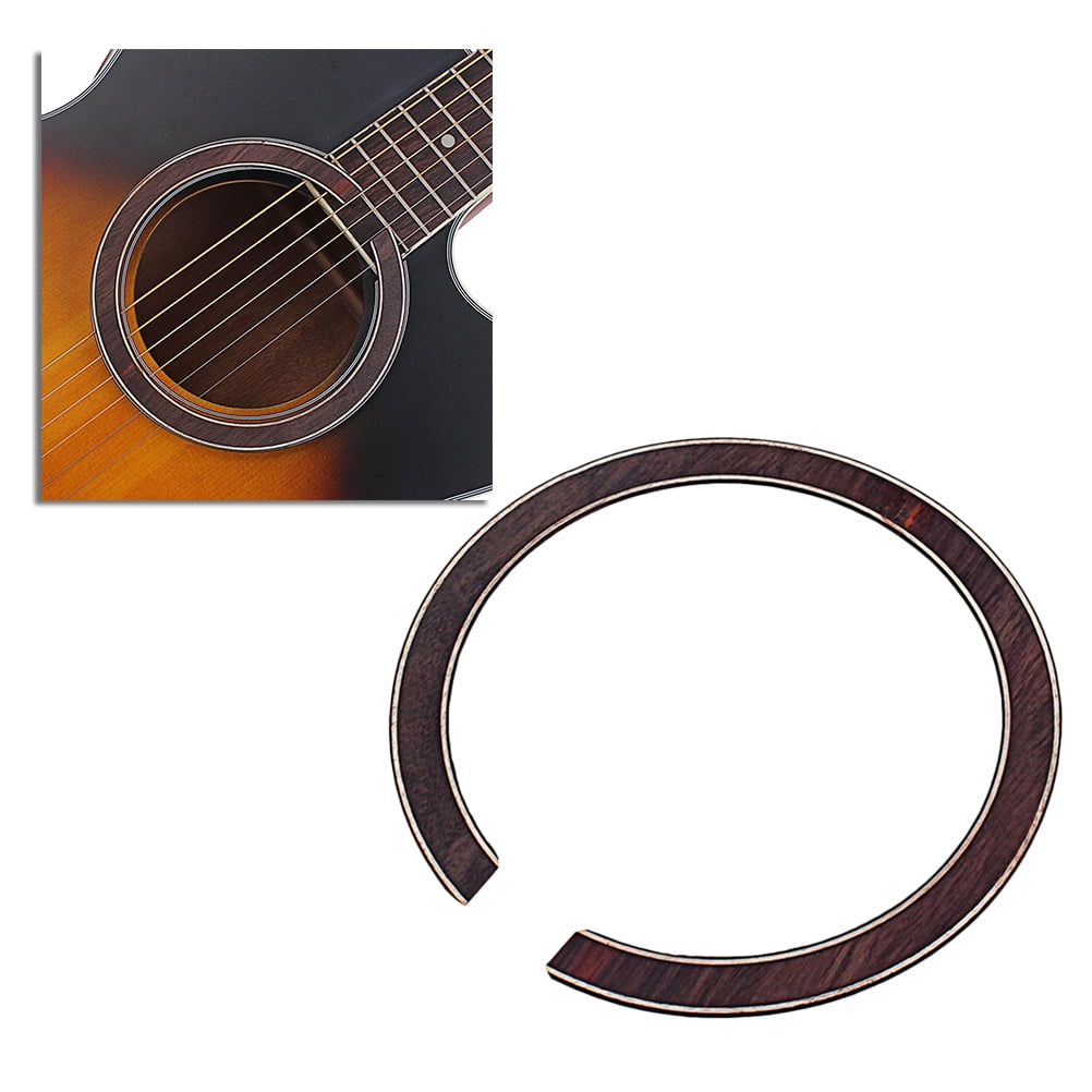 GOOHOCHY Wood Guitar Rosette Curved Strips for Sound Hole Inlay Coffee ...