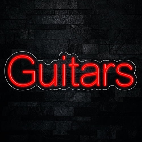 Guitars LED Neon Sign 24"L x 7"H #33133 - Walmart.com