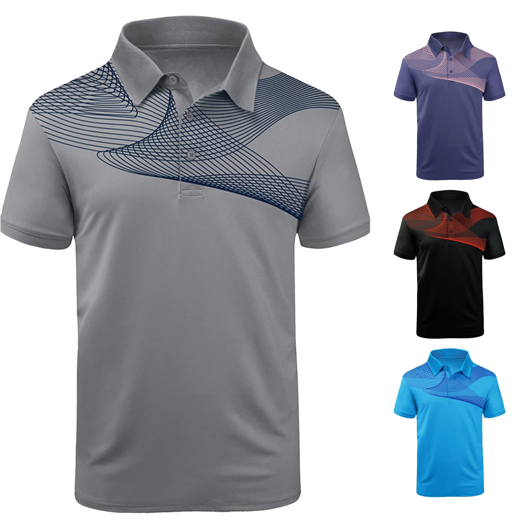 Guitiannn Mesh Line Men's Short Sleeve Summer Fashion Men's Base Shirt ...