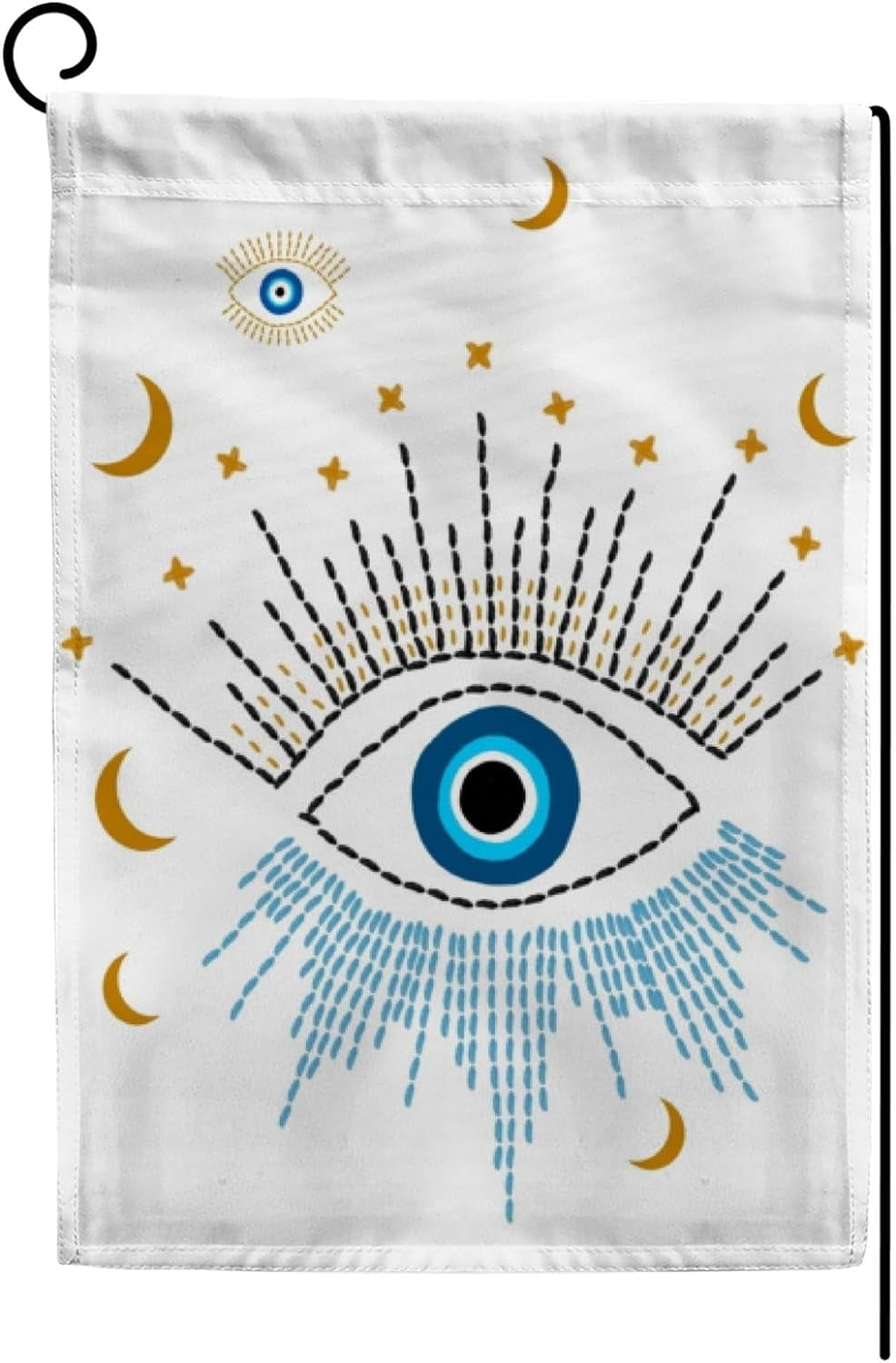Guitong Garden Flags Evil Eye Macic Moon Star Blue Yard Flag for ...