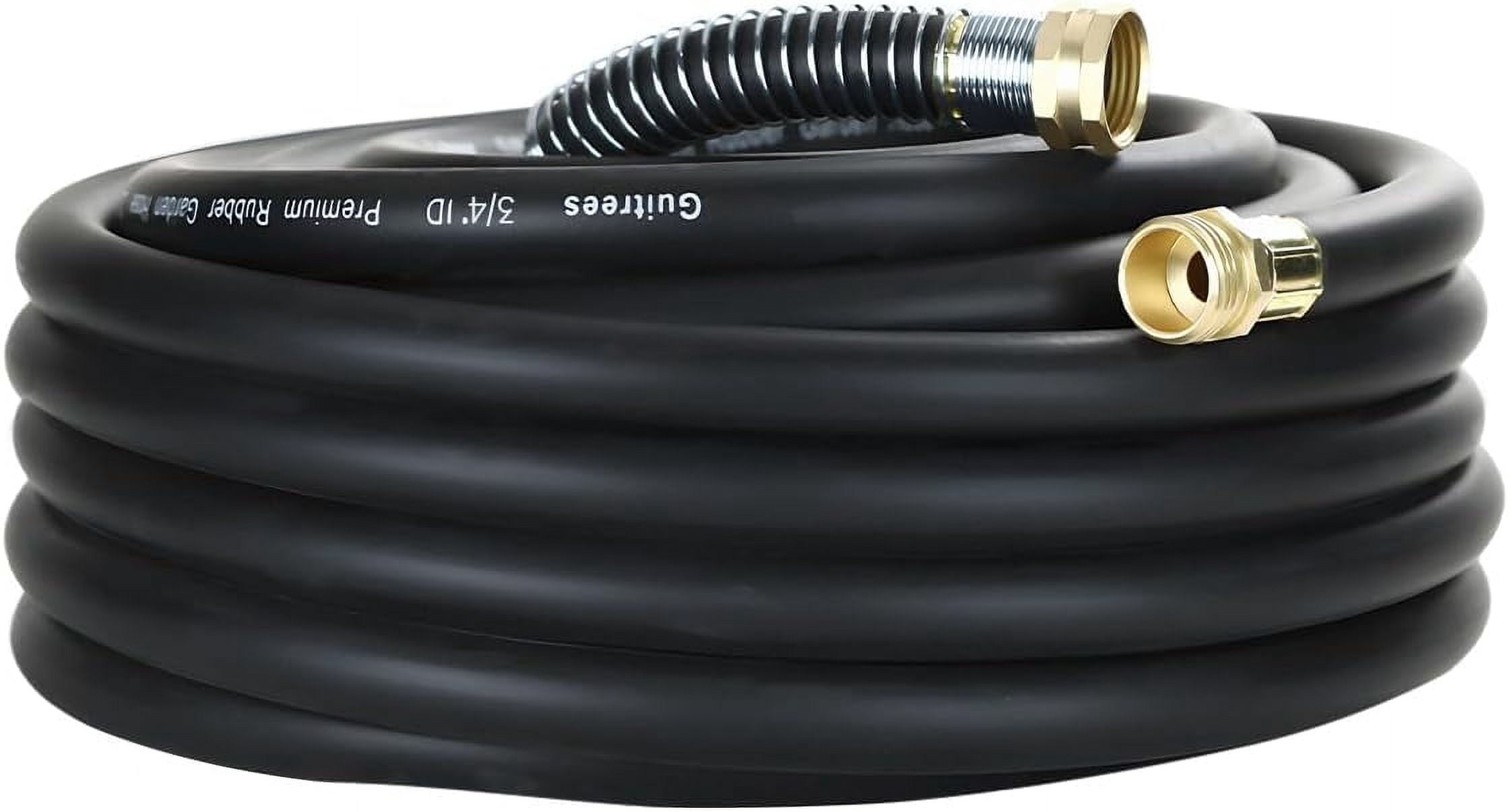 Guitrees 25FT 3/4 Heavy Duty Rubber Garden Hose - 200psi Working ...