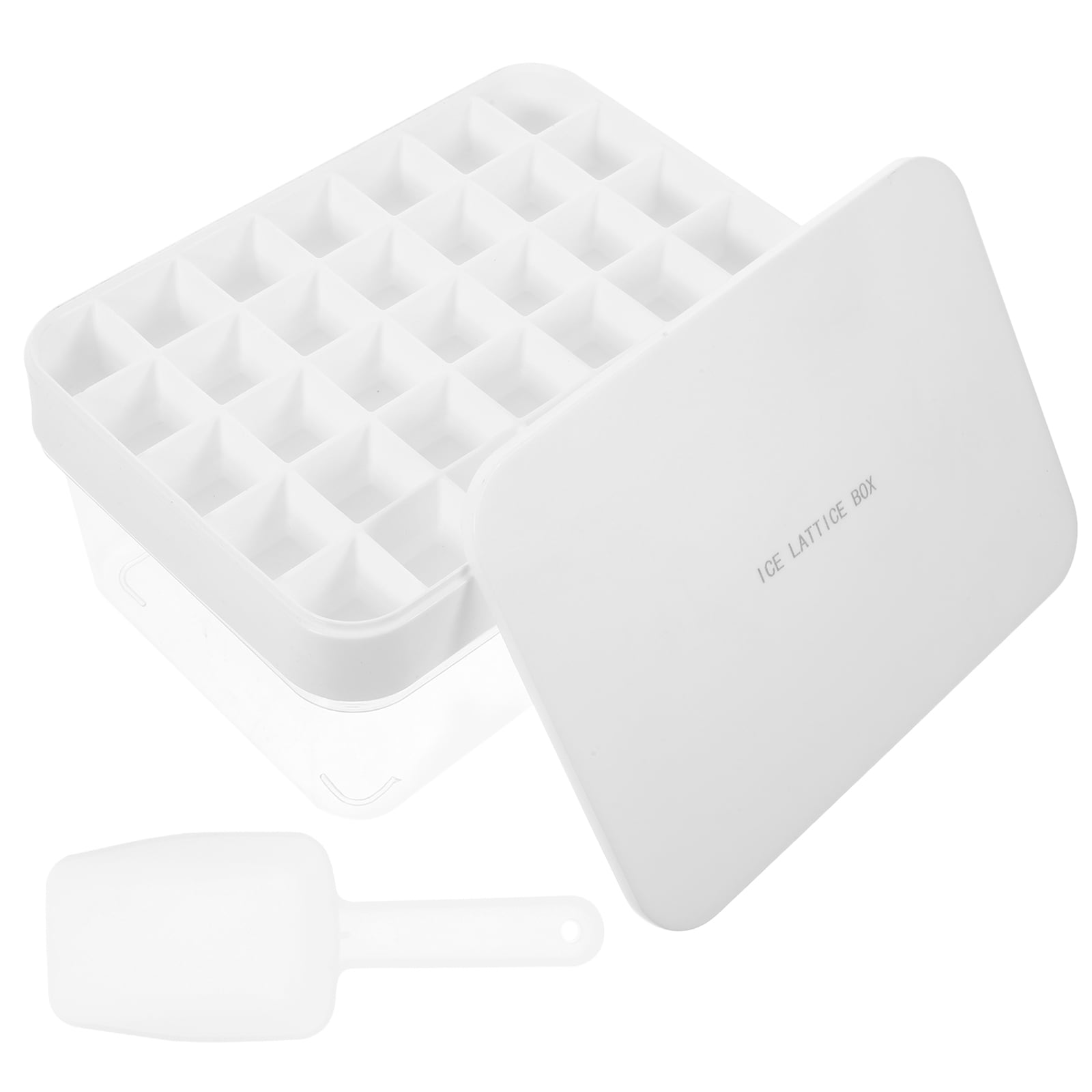 Guiyong 1 Set of Household Ice Cube Box with Lid and Shovel Ice Cube ...