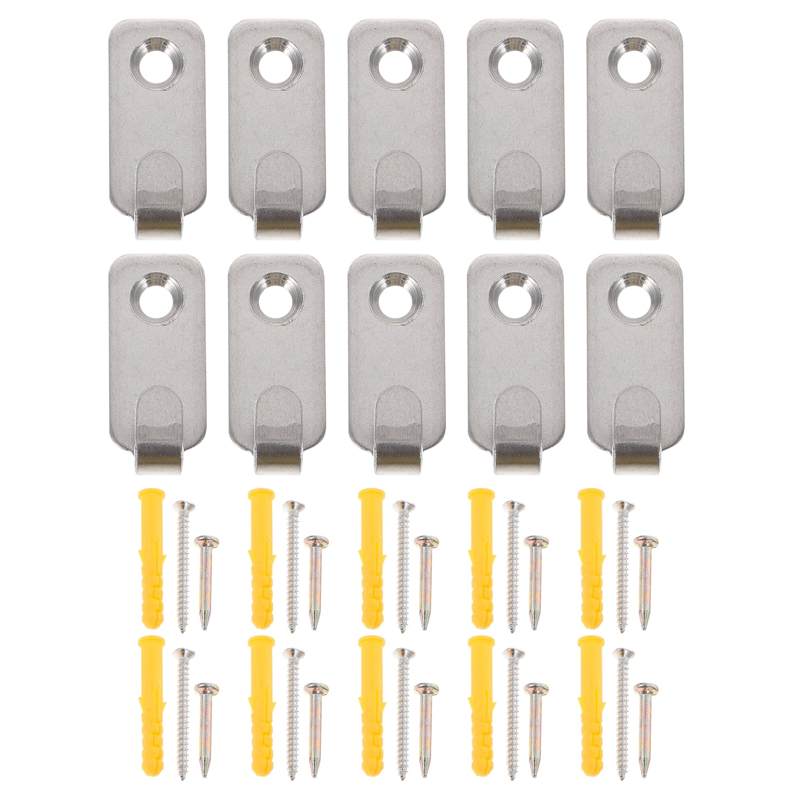 Guiyong 10 Sets Heavy Duty Hanger Stainless Steel Hook for Mirror Photo ...