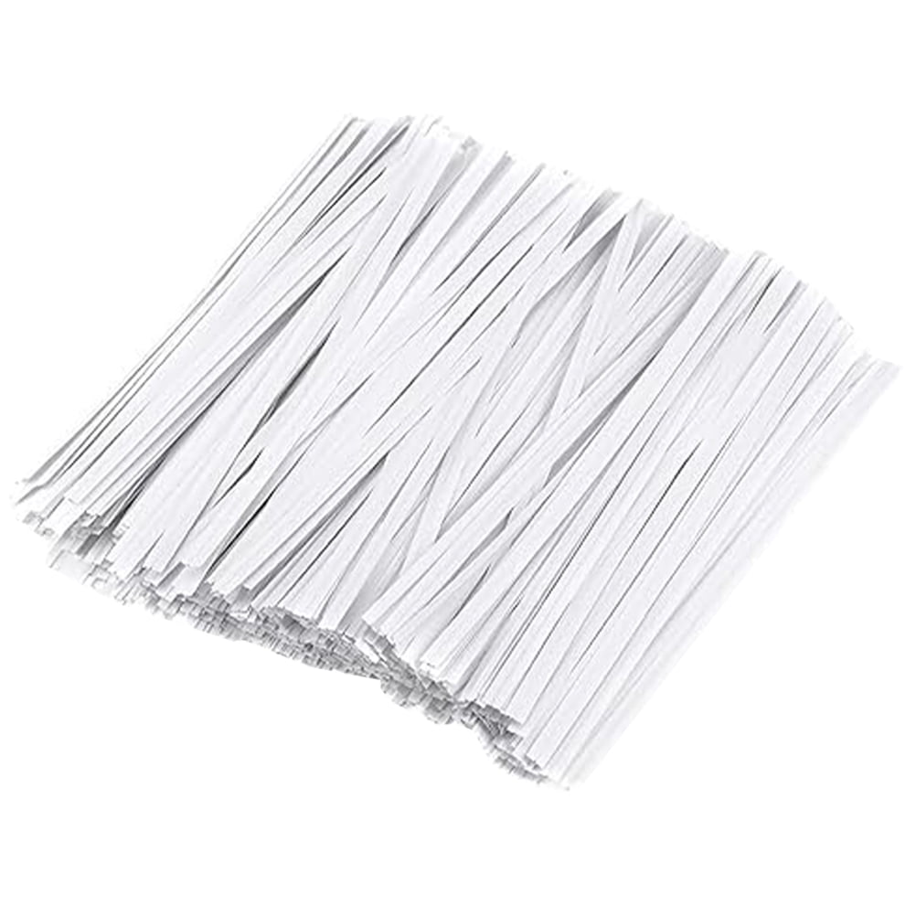 Guiyong 1000 pcs Paper Twists Ties Bread Bag Ties Snack Bag Tie Treat ...