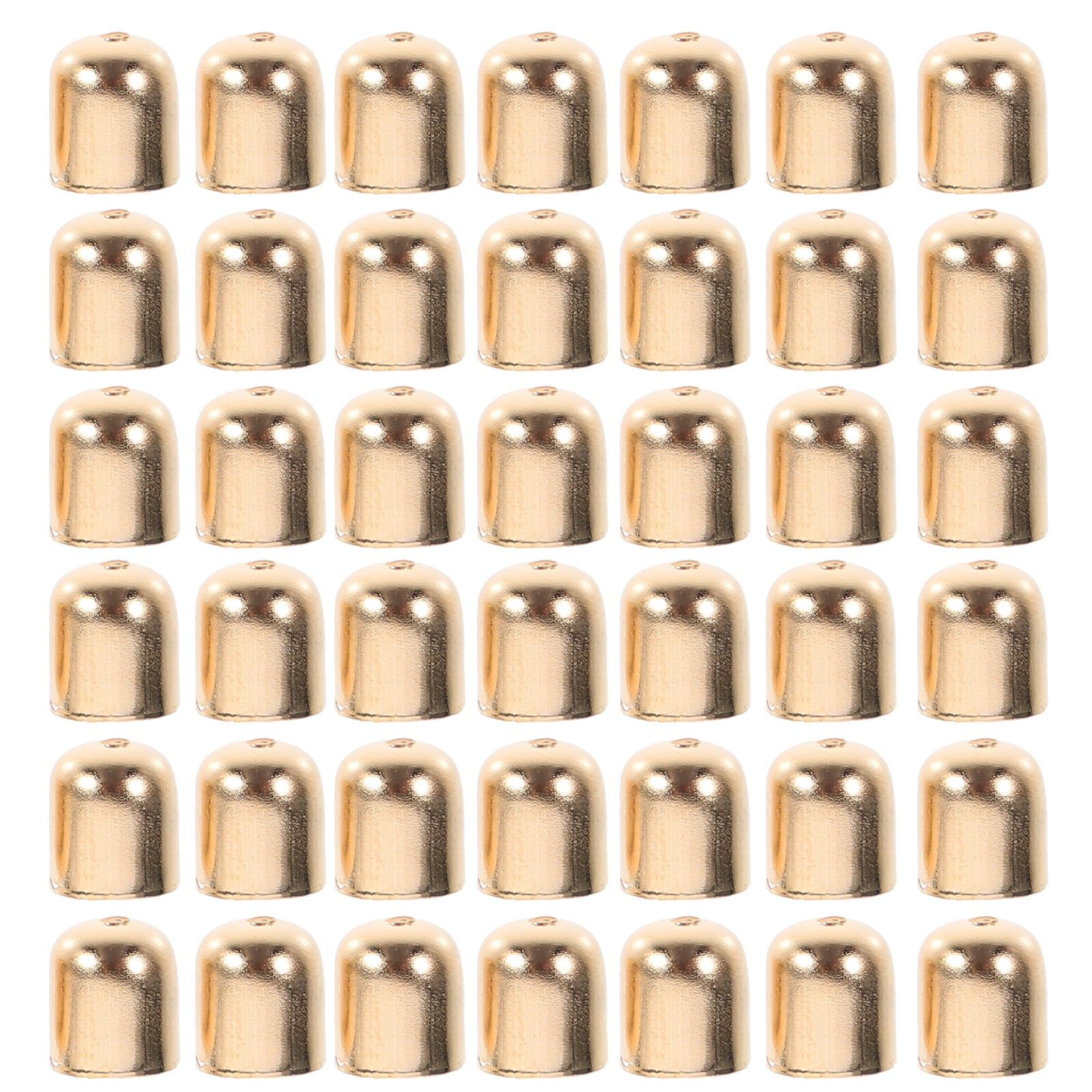 Guiyong 100PCS Tassel End Suede Fiber Crimp End Bead Metal Cord End ...