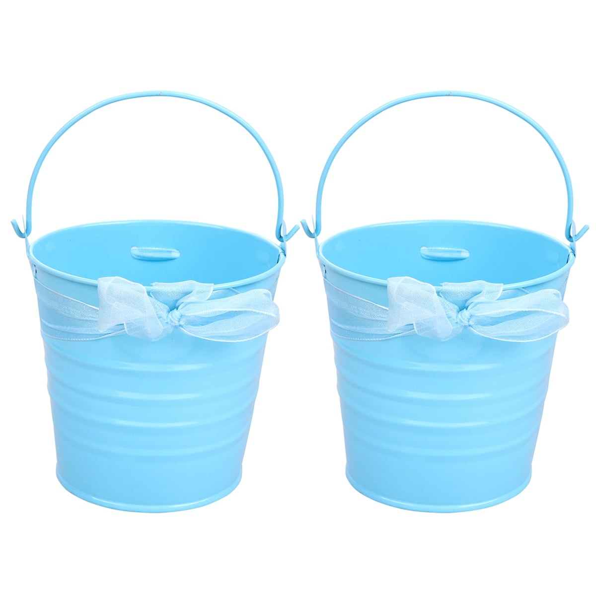 Guiyong 2pcs Gardening Flower Bucket Small Iron Sheet Bucket Kid ...