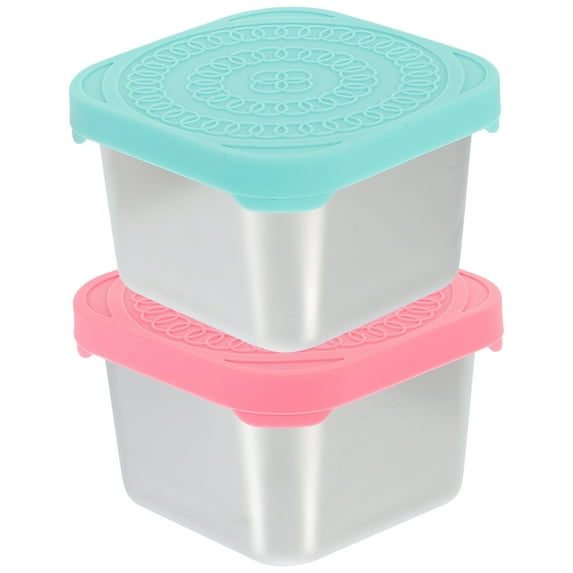 Guiyong 2pcs Salad Dressing Container Sealing Lid Stainless Steel ...