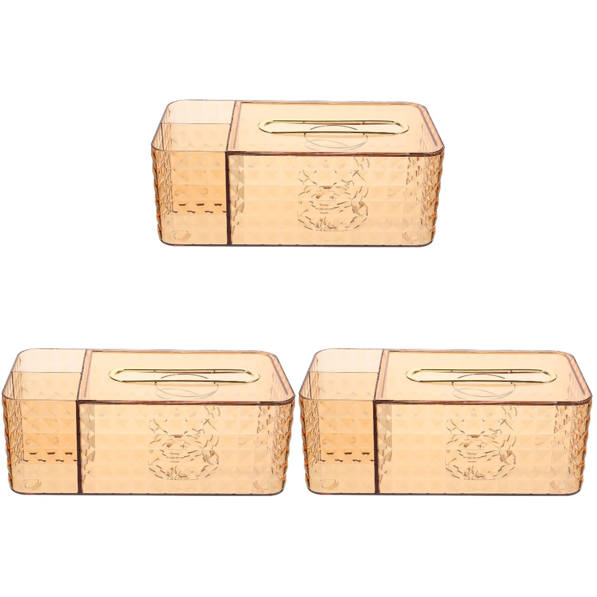 Guiyong 3pcs Tissue Box Cover Desktop Tissue Box Multi-functional ...