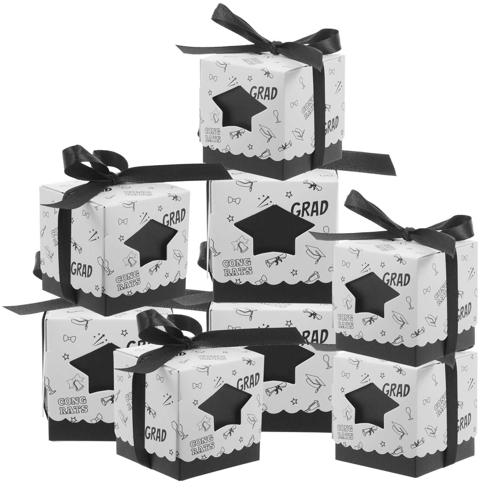 Guiyong 50pcs Graduation Candy Boxes Paper Graduation Party Favor Box ...