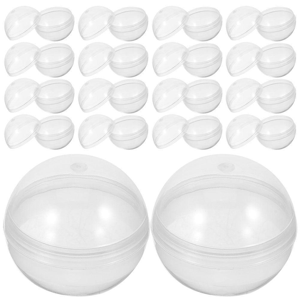 Guiyong 50pcs Plastic Transparent Balls Multi-purpose Twisted Round ...