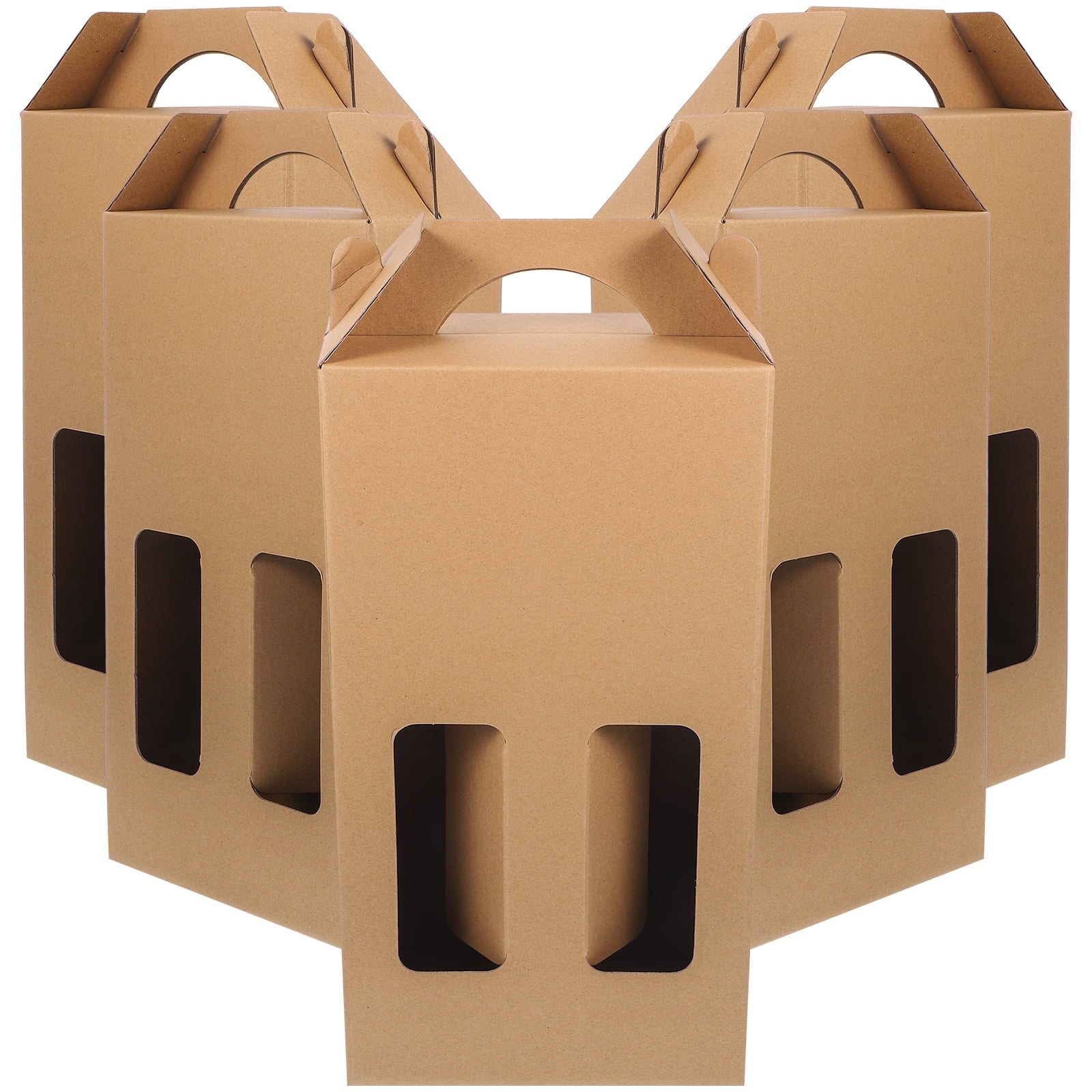 Guiyong 5Pcs Wine Bottle Packing Box Paper Bottle Carrier Paper Bottle ...