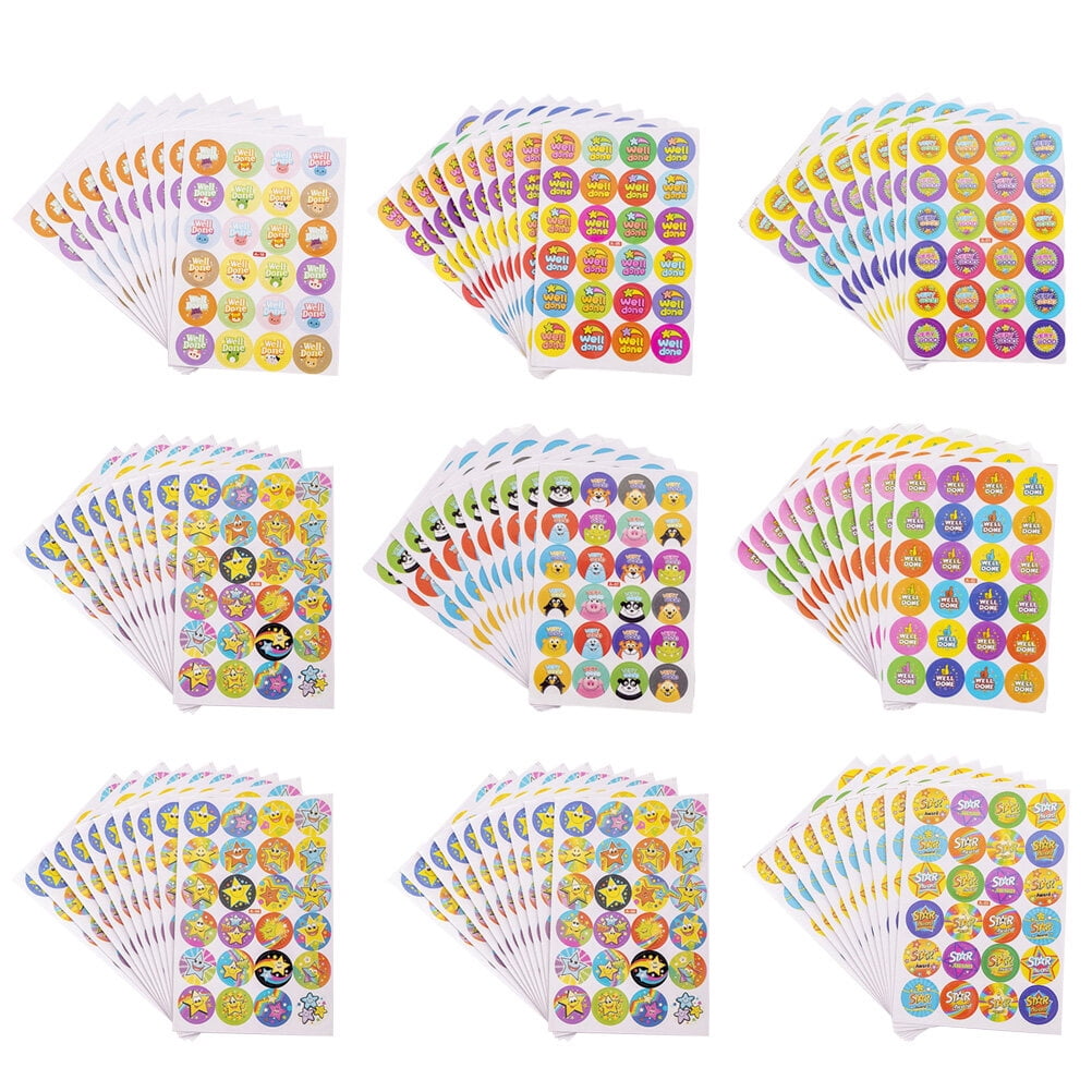 Guiyong 90 Sheets Creative Reward Stickers Adhesive Rewarding Labels ...
