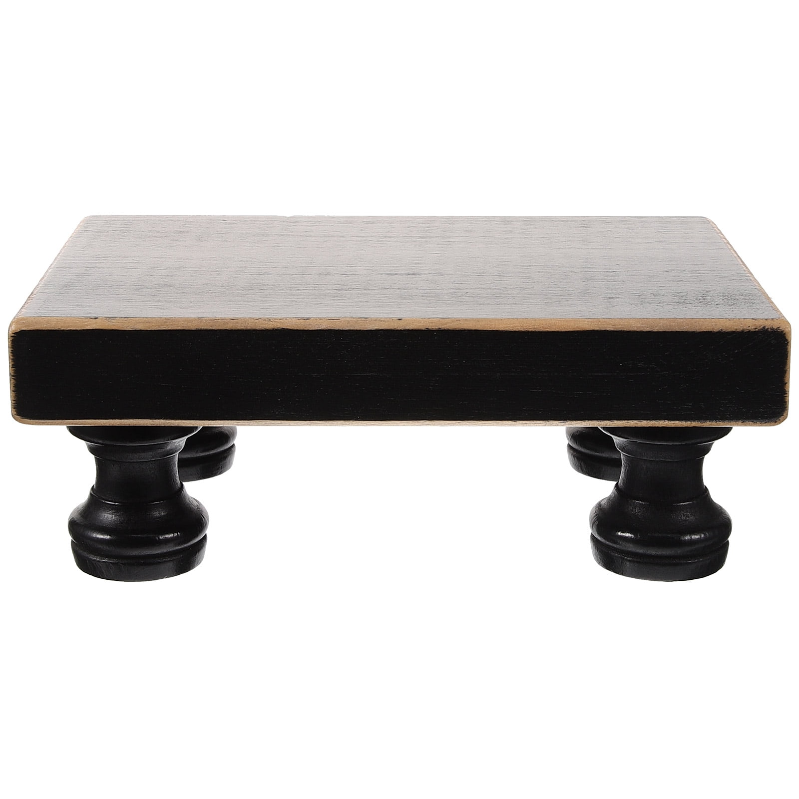 Guiyong Farmhouse Riser Wooden Pedestal Stand Tabletop Display Small Stool Detachable Footed ...