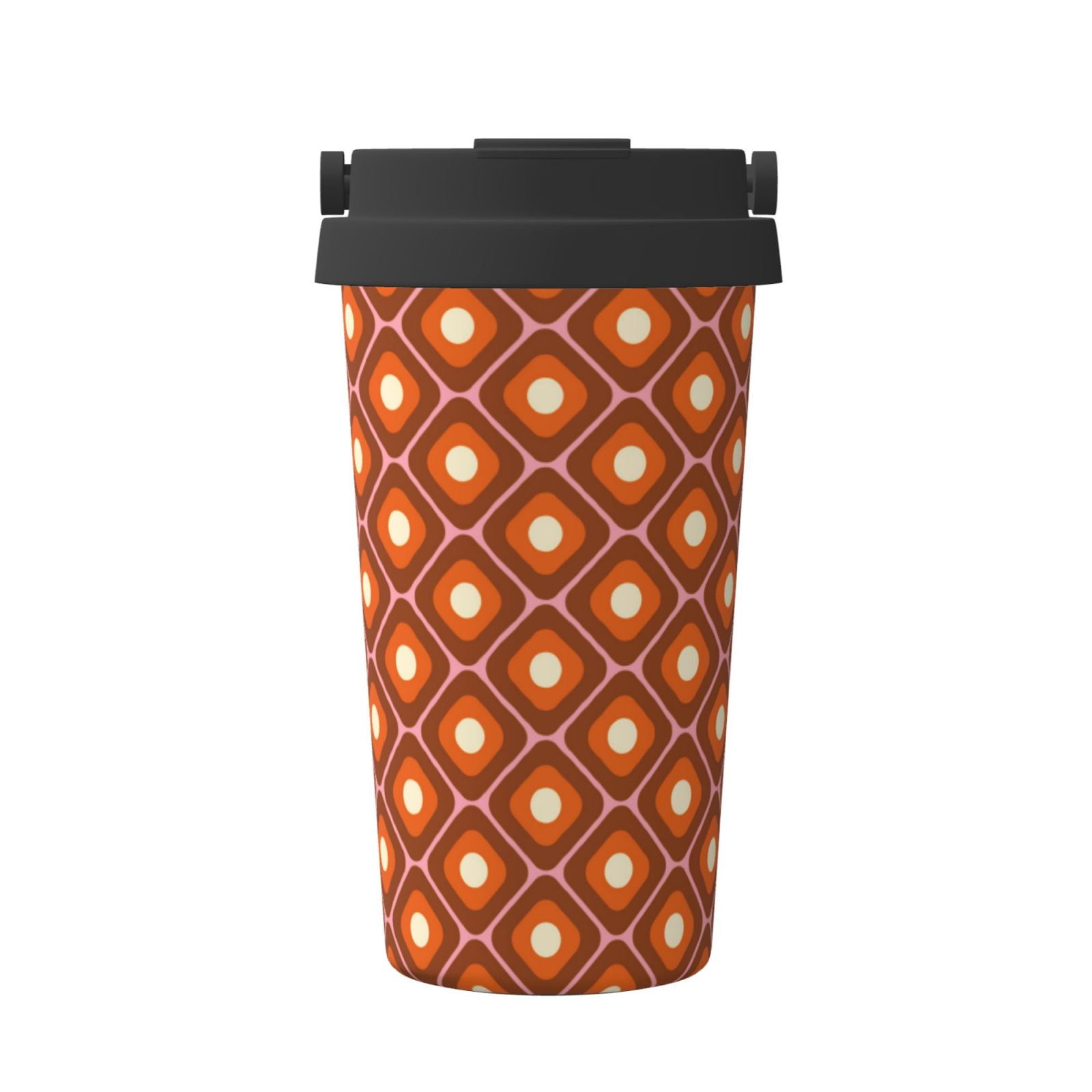 Gukieu 60s and 70s Aesthetic Print Insulated Coffee Cup, Portable ...