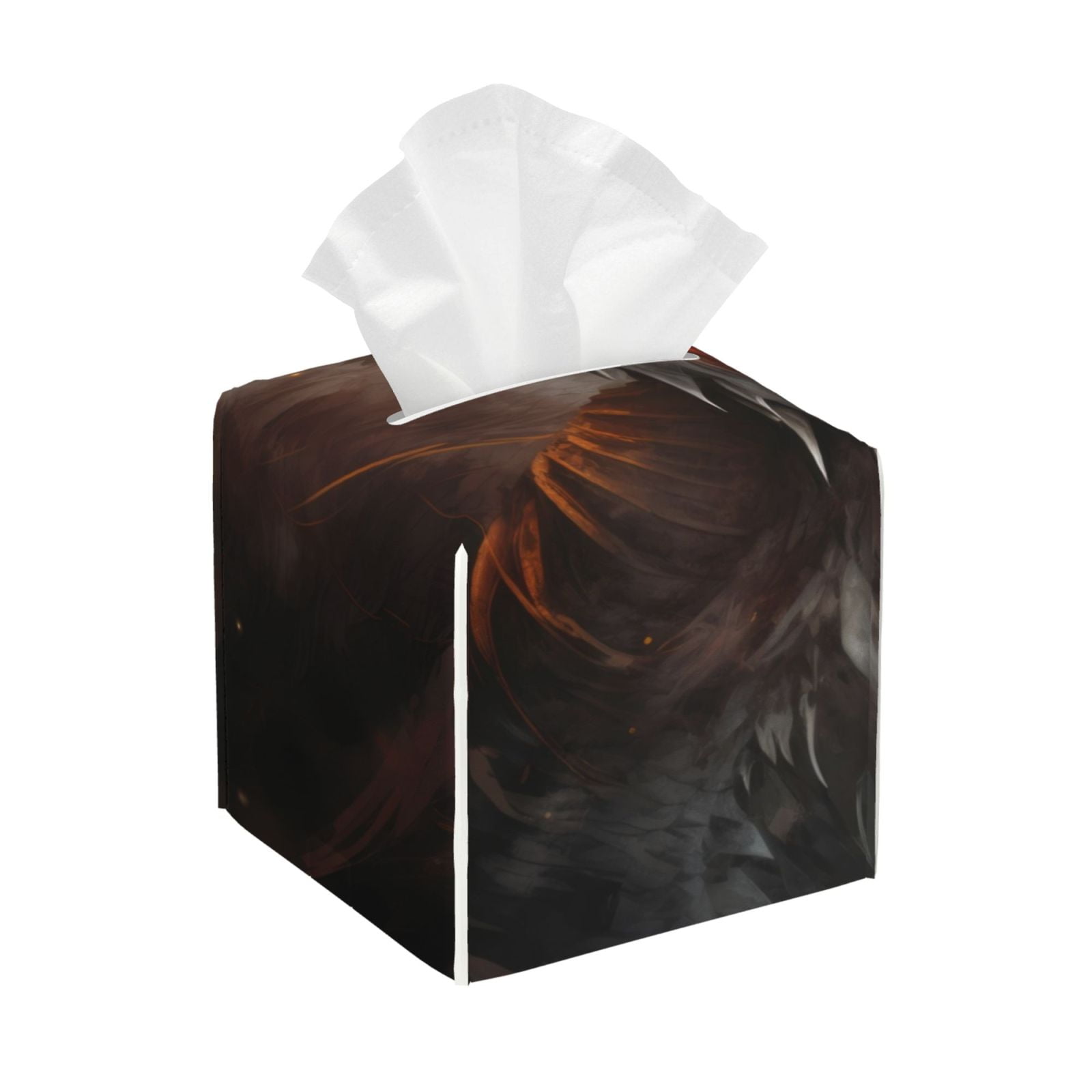 Gukieu Abstract White Dragon Print Leather Tissue Box, PVC Waterproof ...