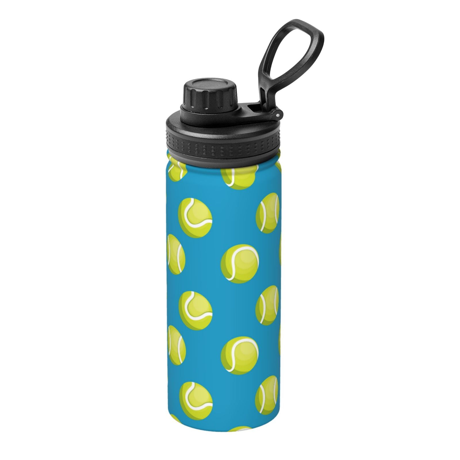 Gukieu Ball Tennis Print 18OZ Portable Sports Water Bottle, Stainless ...