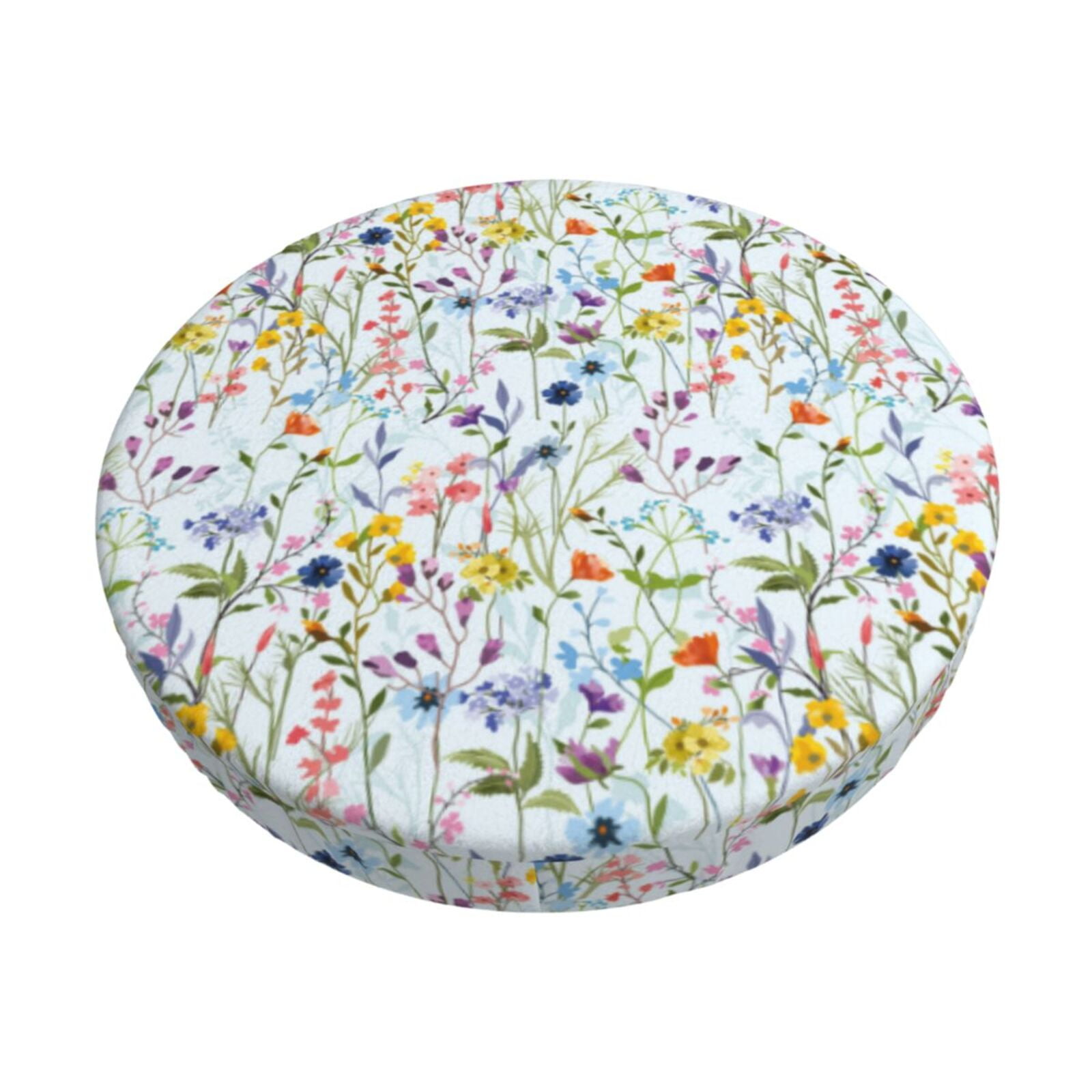 Gukieu Beautiful wild flower forest Print Round Chair Cover, Dust-proof ...