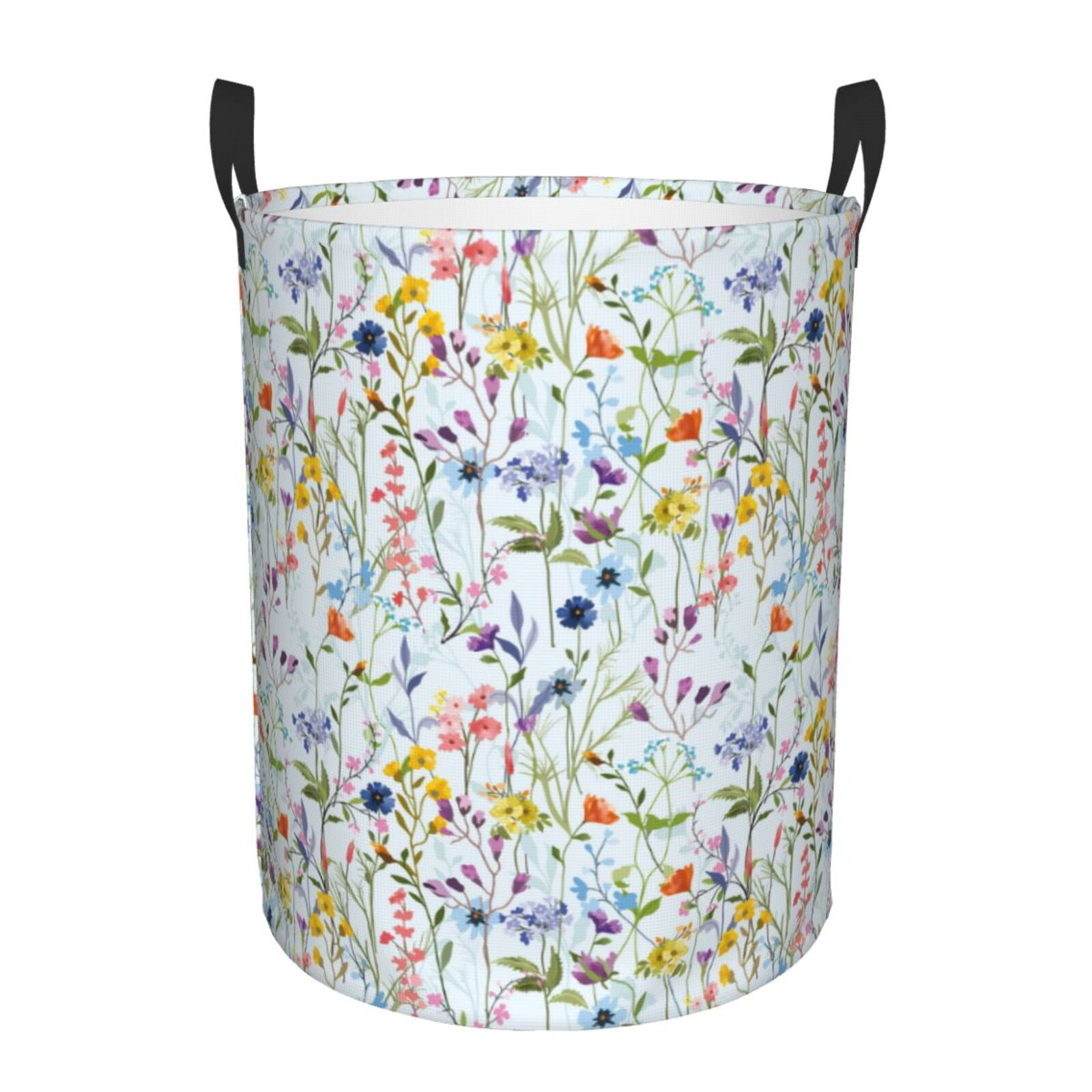 Gukieu Beautiful wild flower forest Print Round Dirty Clothes Bag ...