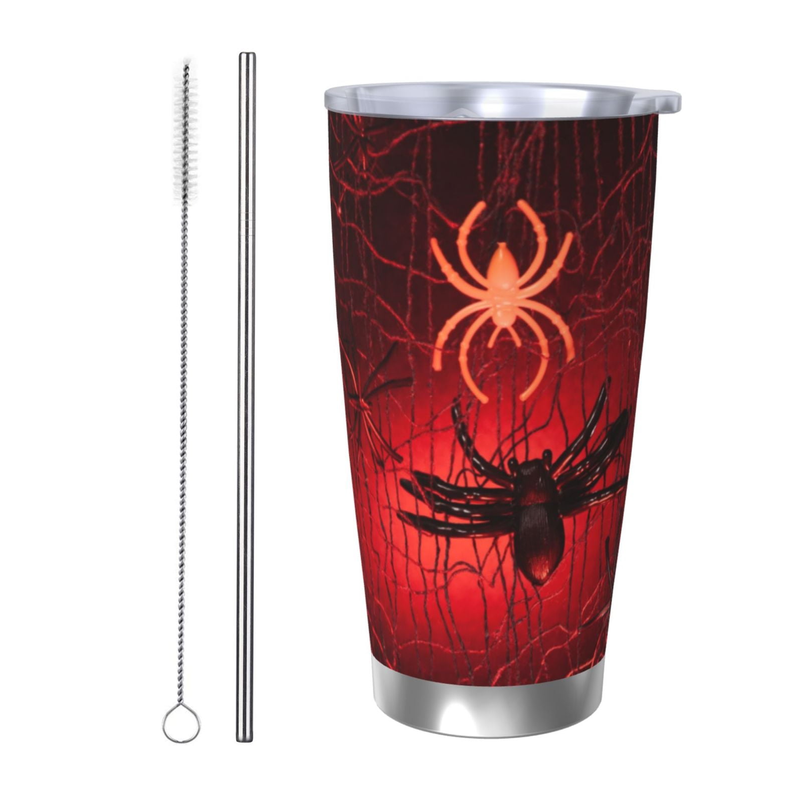 Gukieu Black Spider Web With Spiders Print 20OZ Car Cup, Vacuum ...