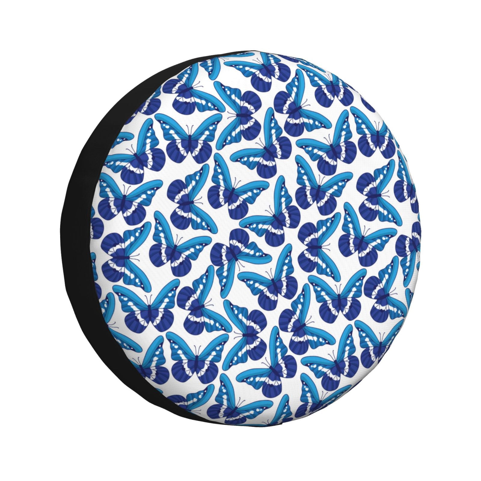 Gukieu Blue Butterflies Print Car Tire Cover, Adjustable Waterproof and ...