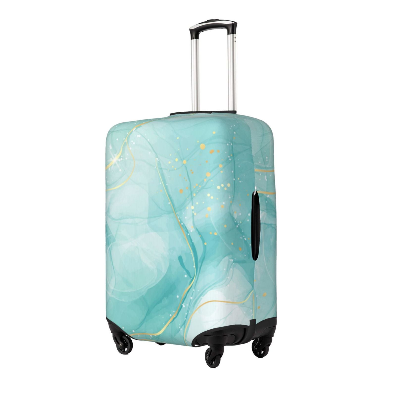 Gukieu Blue Marble Print Suitcase Protective Cover, Elastic Zipper ...
