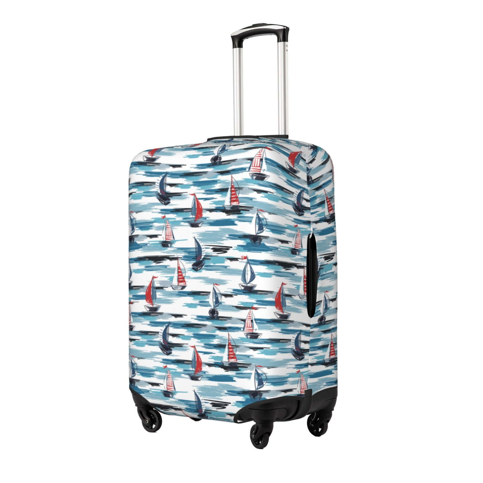 Gukieu Boat In Ocean Print Suitcase Protective Cover, Elastic Zipper ...