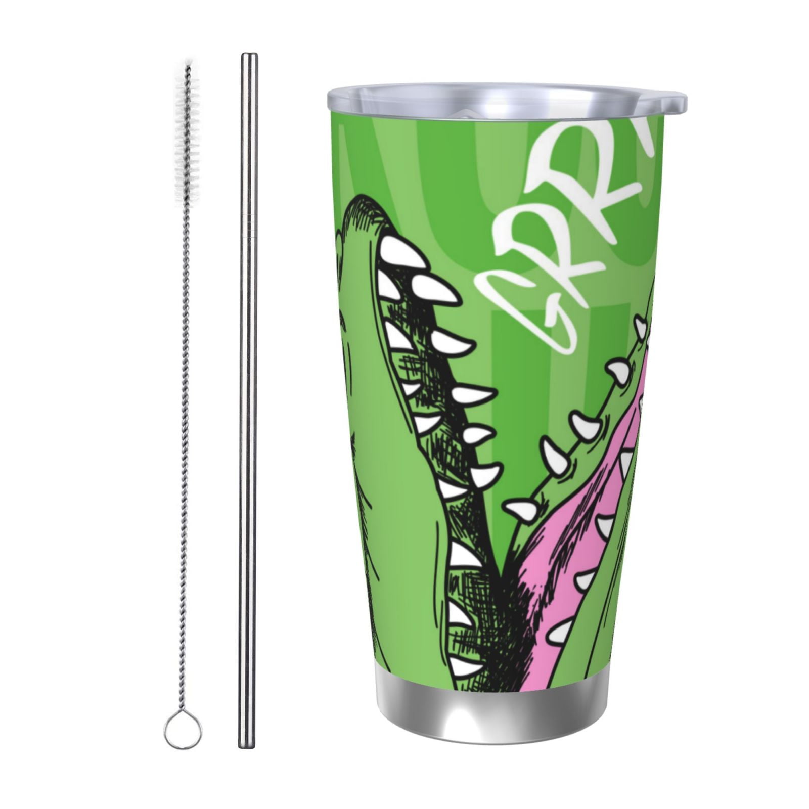 Gukieu CROCODILE HEAD Print 20OZ Car Cup, Vacuum Stainless Steel Leak ...