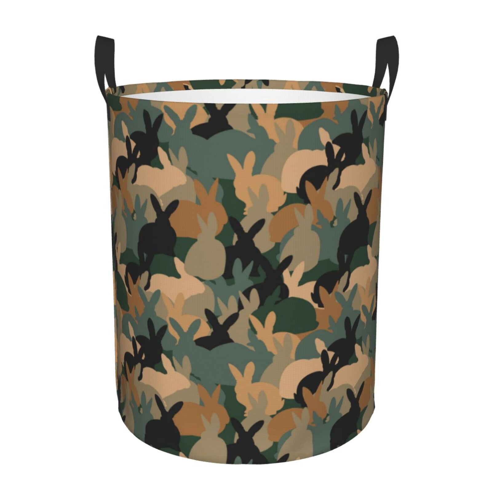 Gukieu Camouflage Rabbit Print Round Dirty Clothes Bag, Waterproof ...