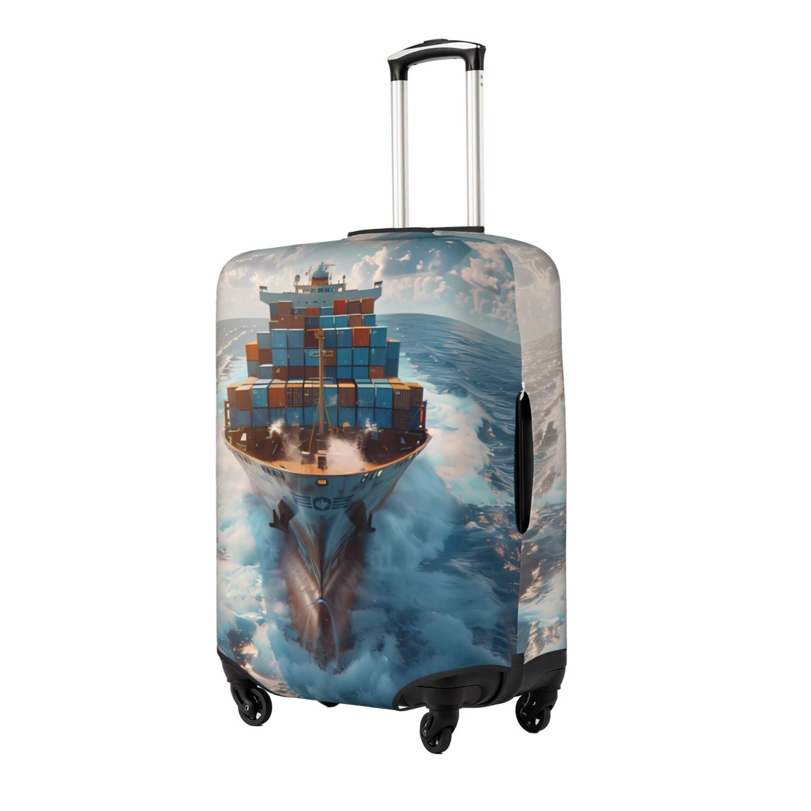 Gukieu Cargo Ship At Sea Print Suitcase Protective Cover, Elastic ...