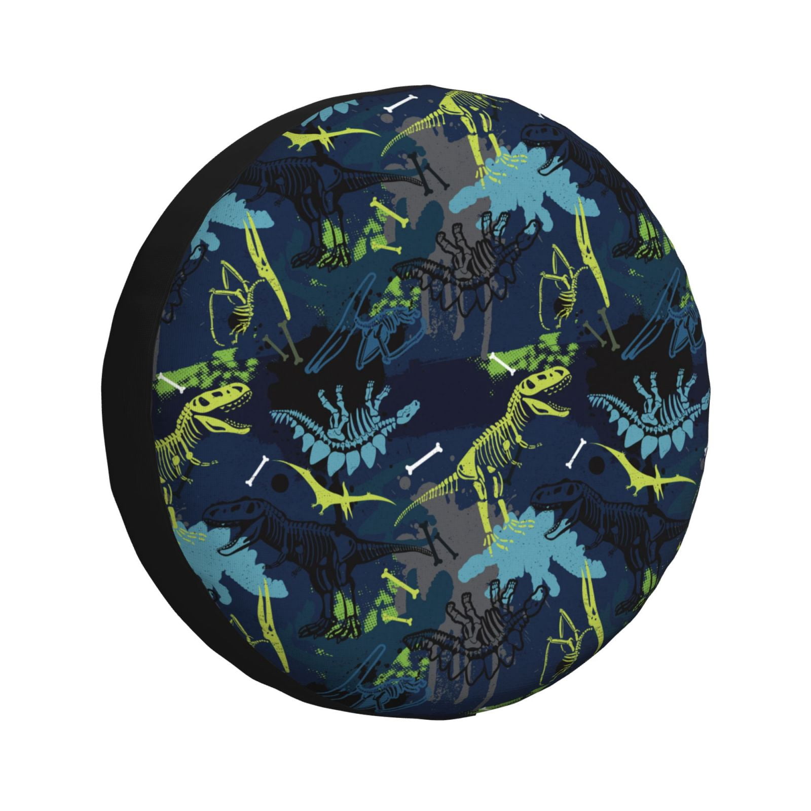 Gukieu Cartoon Dinosaur Print Car Tire Cover, Adjustable Waterproof and ...