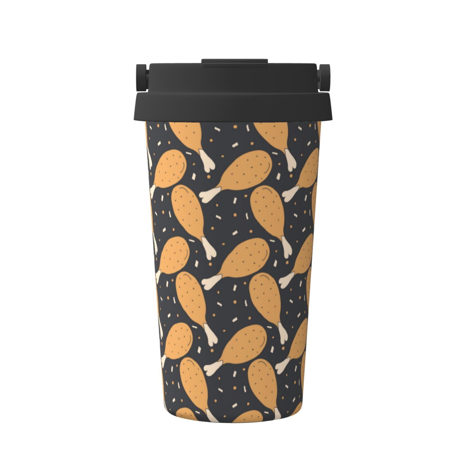 Gukieu Chicken Legs Print Insulated Coffee Cup, Portable Stainless ...