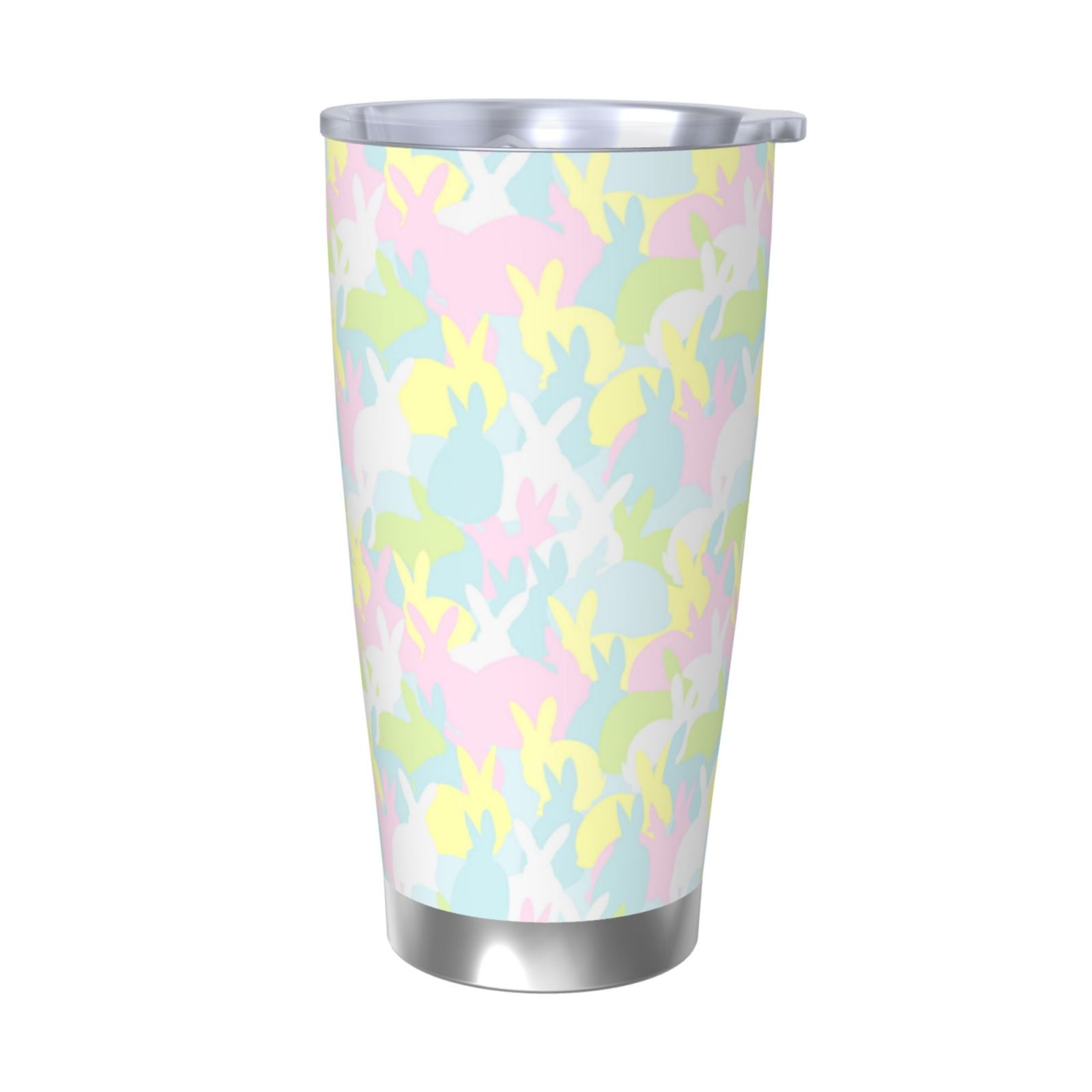 Gukieu Color Rabbit Print 20OZ Car Cup, Vacuum Stainless Steel Leak ...