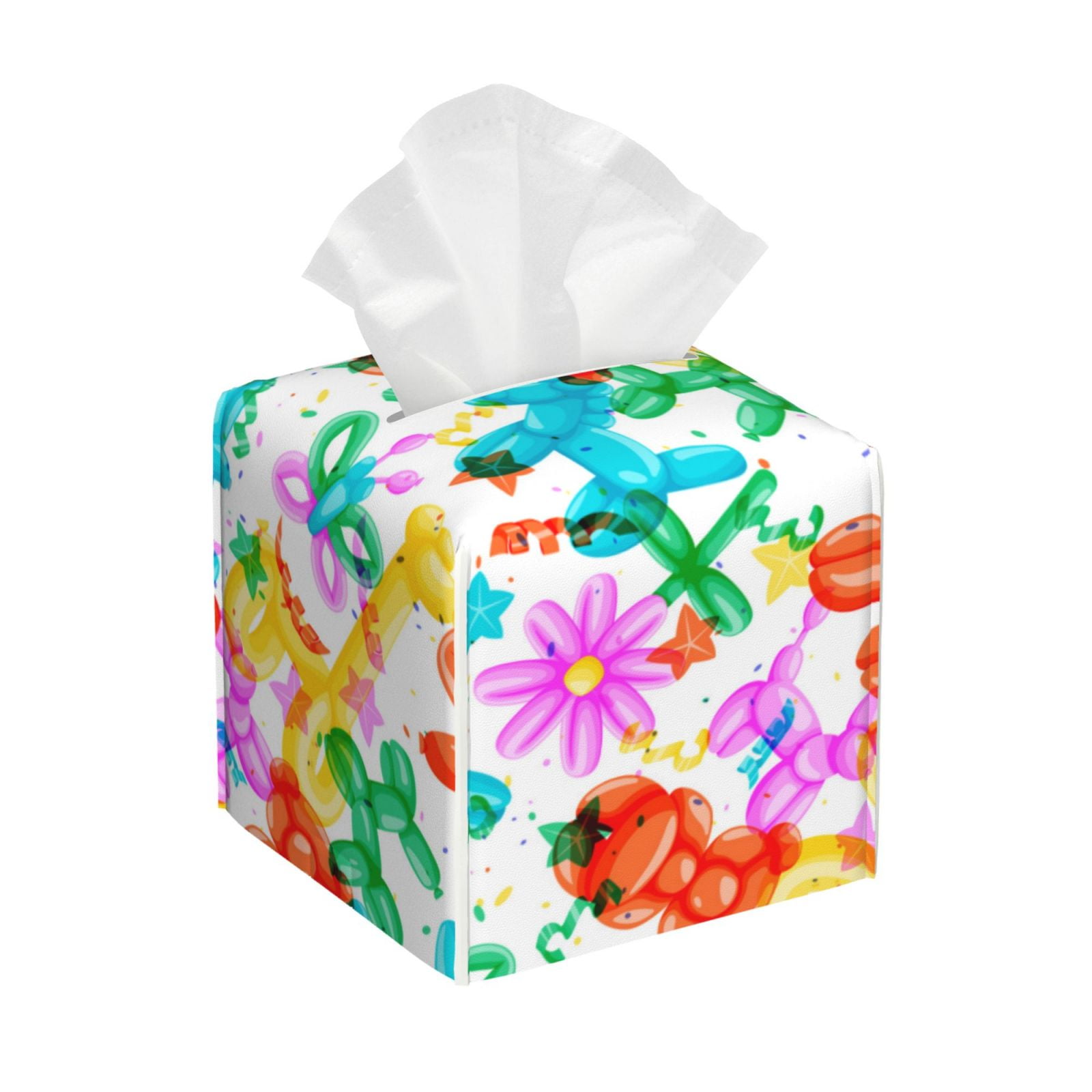 Gukieu Colorful Air Balloons Print Leather Tissue Box, PVC Waterproof ...