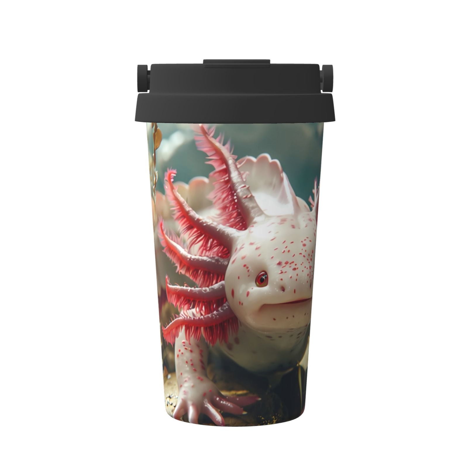 Gukieu Colorful Axolotl Underwater Print Insulated Coffee Cup, Portable ...