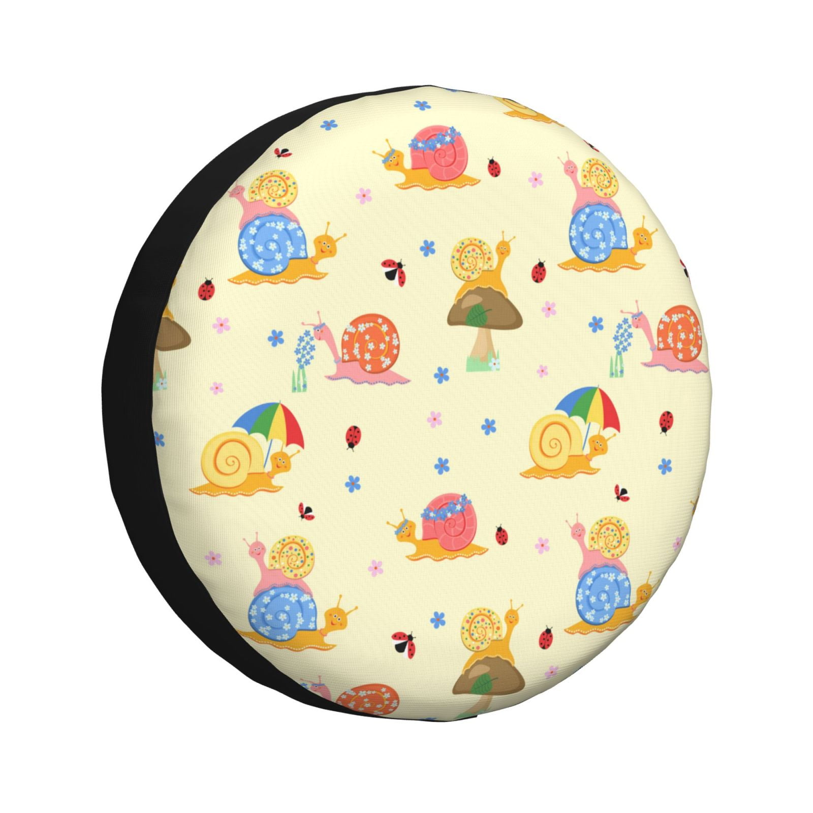 Gukieu Colorful Cartoon Snail Print Car Tire Cover, Adjustable ...
