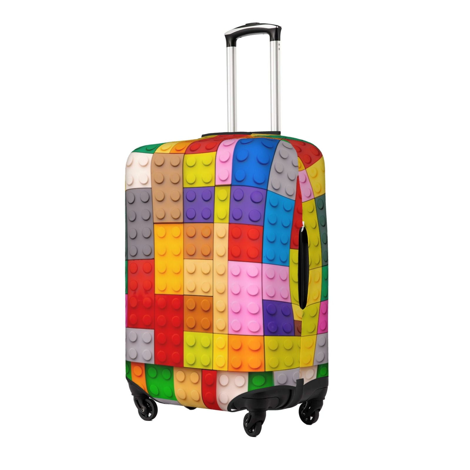 Gukieu Colorful Plastic Blocks Pattern Print Suitcase Protective Cover ...