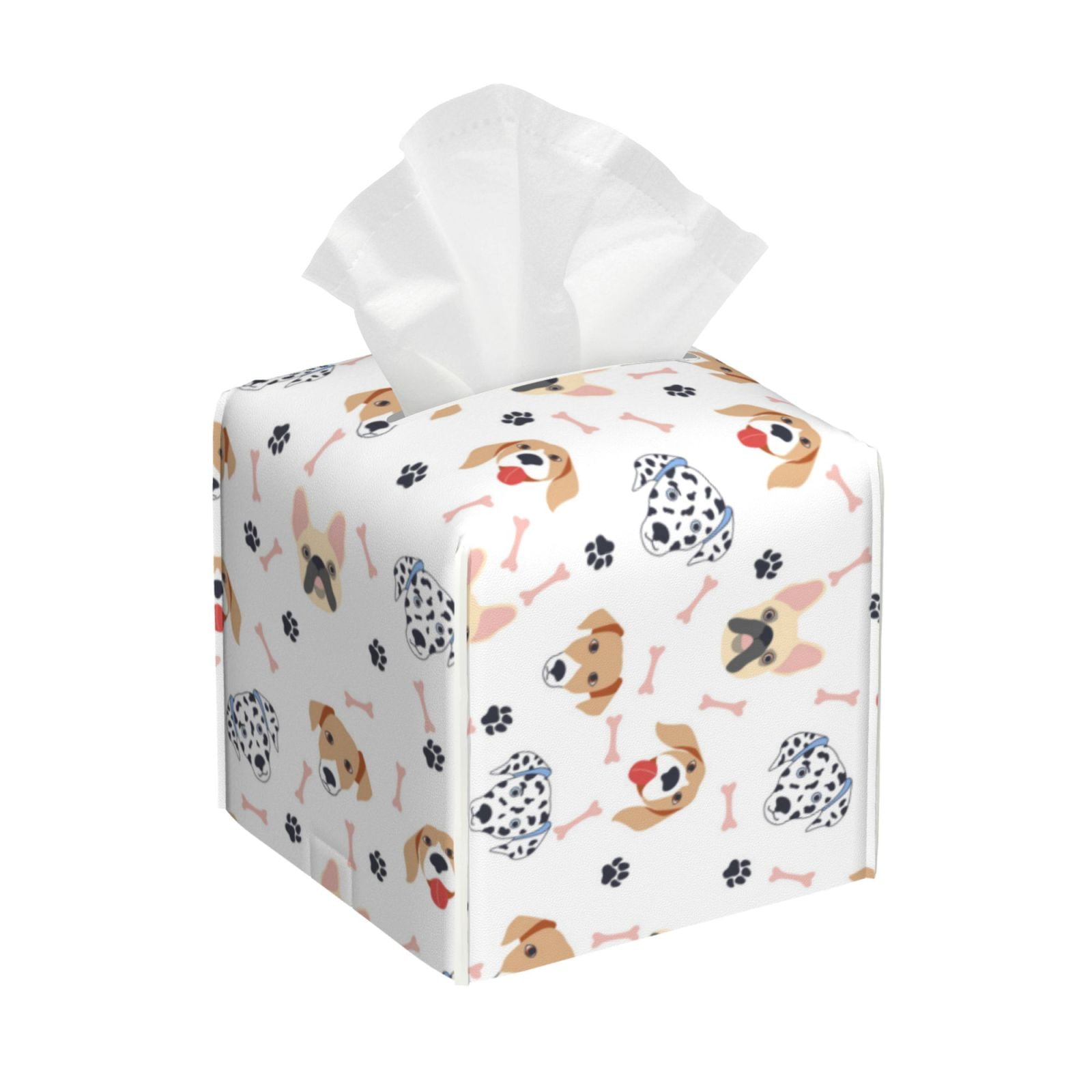 Gukieu Cute Cartoon Dogs Print Leather Tissue Box, PVC Waterproof ...