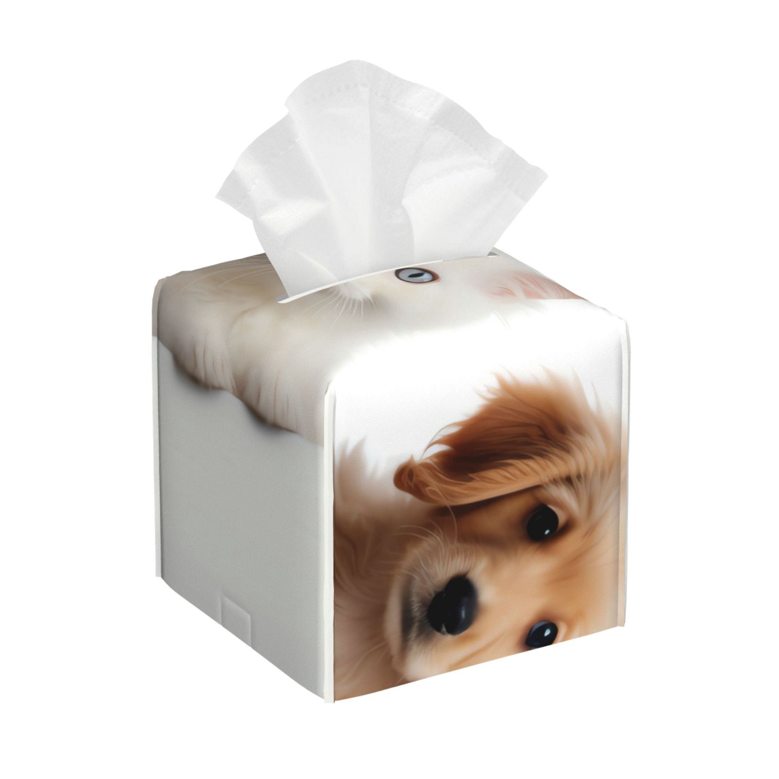 Gukieu Cute Kittens And Puppy Print Leather Tissue Box, PVC Waterproof ...
