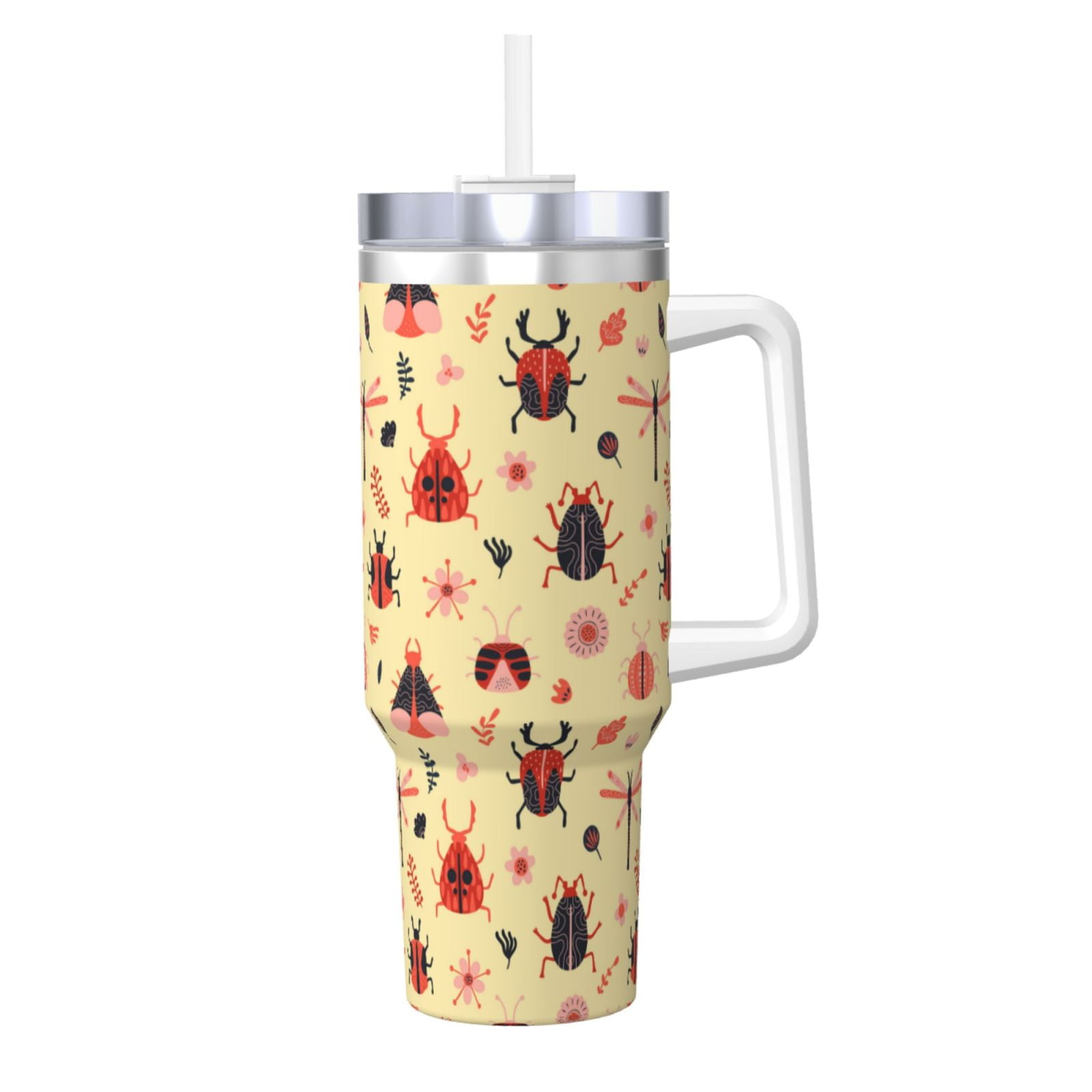 Gukieu Cute insects Print 40OZ Ice Cup, Stainless Steel Vacuum Kettle ...