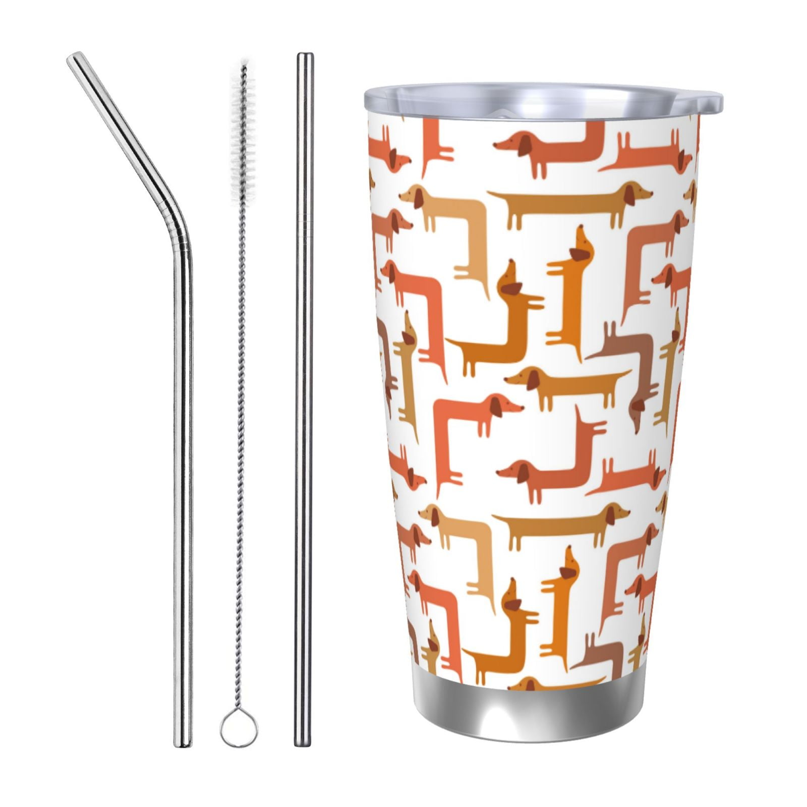 Gukieu Dachshund Dog Print 20OZ Car Cup, Vacuum Stainless Steel Leak ...