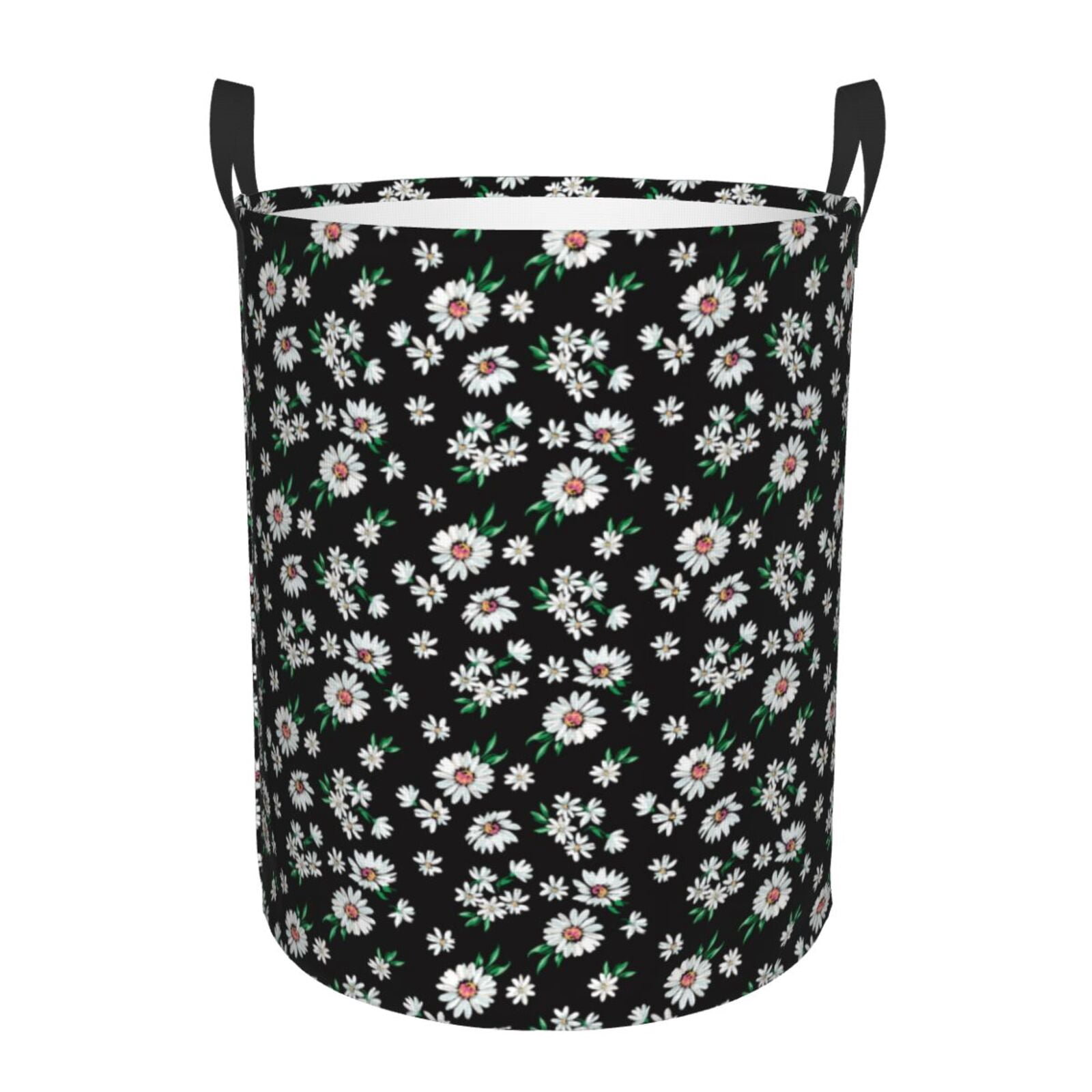 Gukieu Daisies Flowers Print Round Dirty Clothes Bag, Waterproof ...