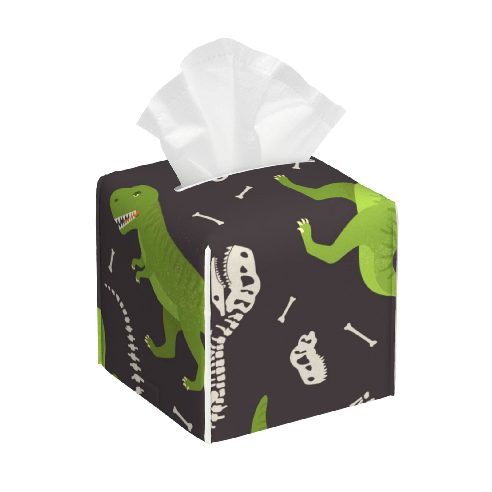 Gukieu Dinosaur Skeleton Print Leather Tissue Box, PVC Waterproof ...