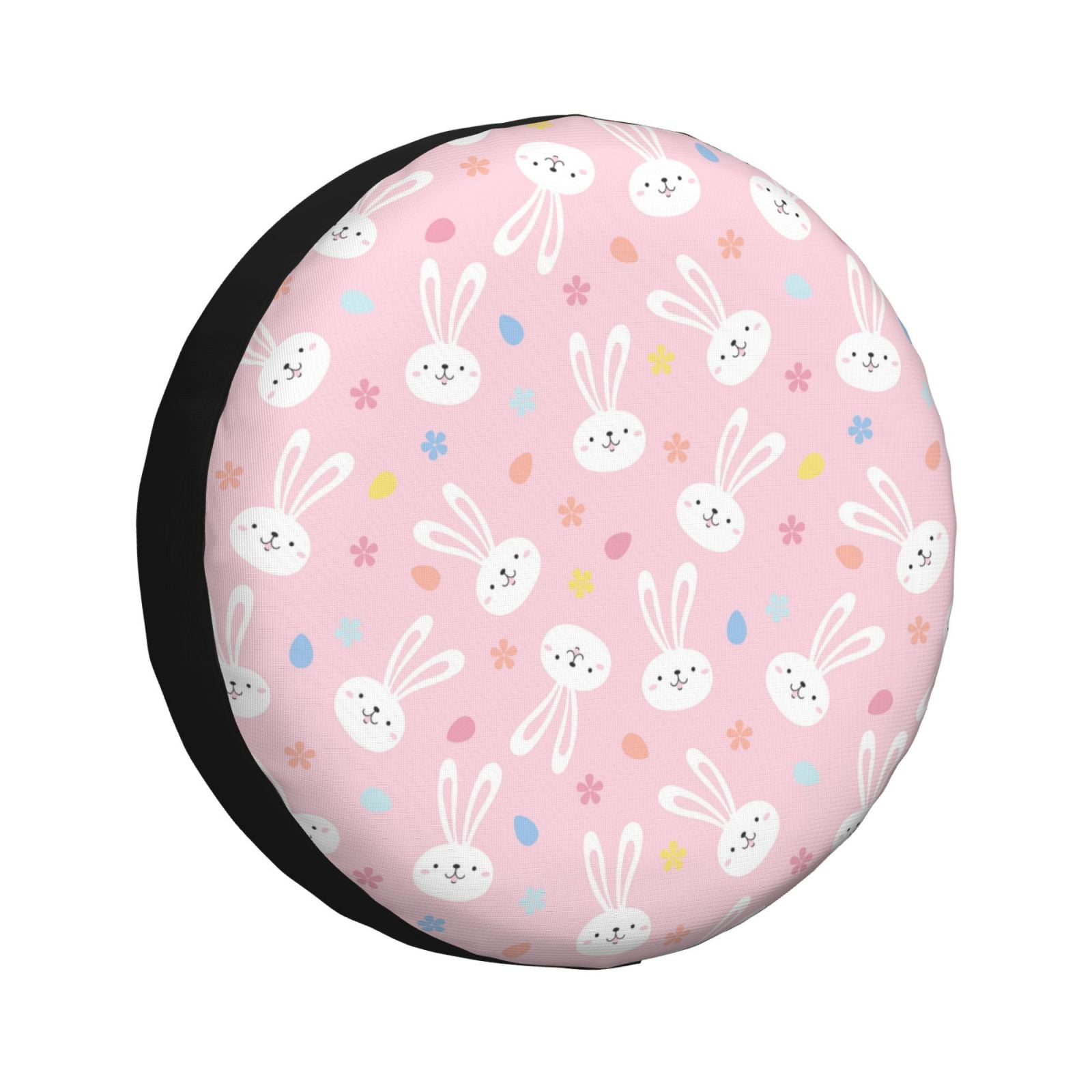 Gukieu Easter Cute Rabbit Print Car Tire Cover, Adjustable Waterproof ...