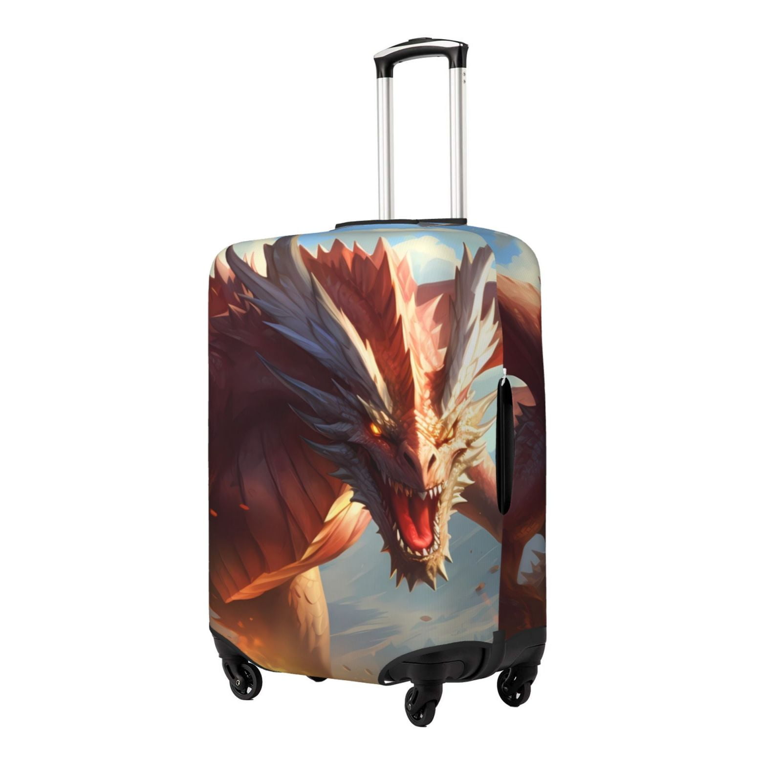 Gukieu Ferocious Dragon Fury Print Suitcase Protective Cover, Elastic ...