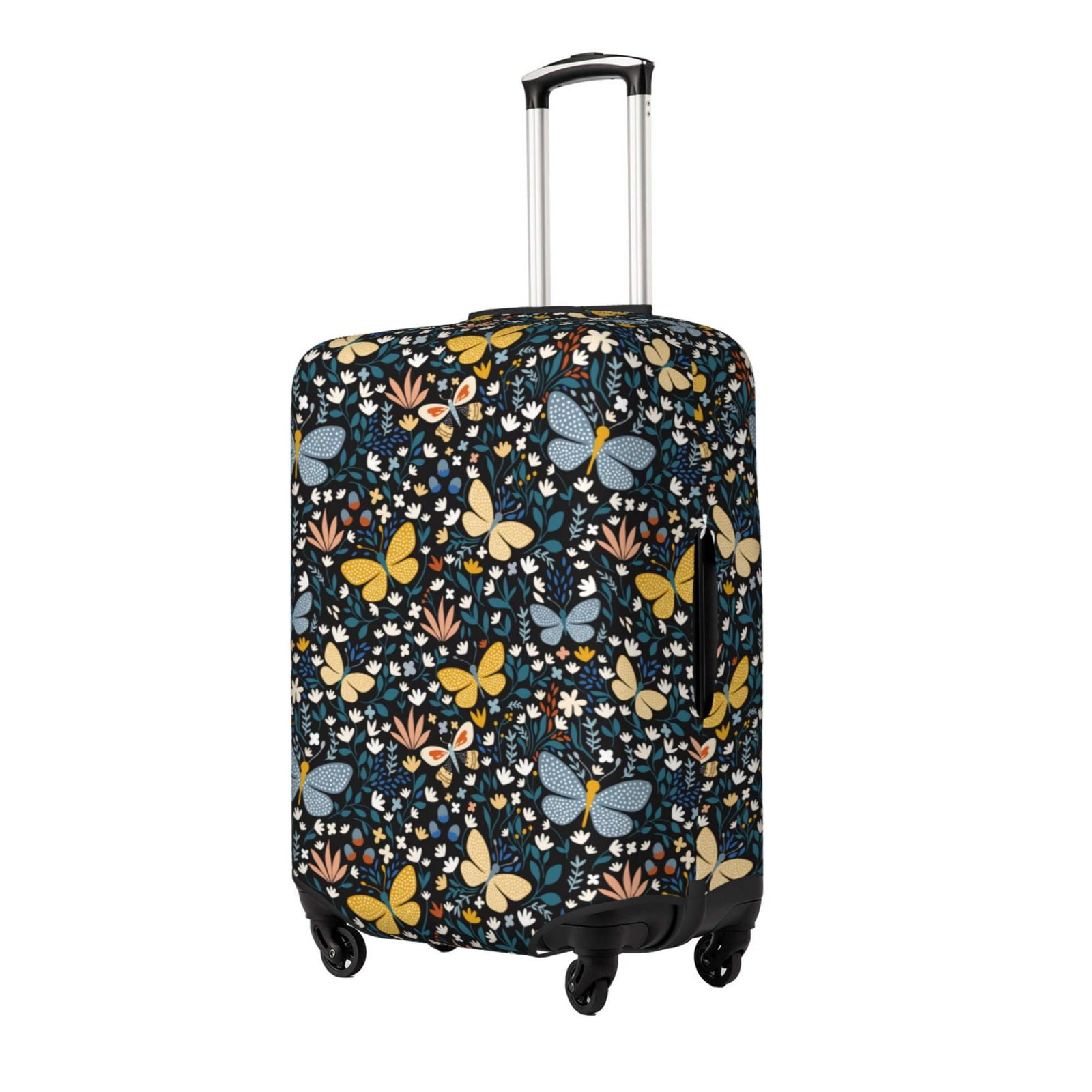 Gukieu Flowers Butterfly Print Suitcase Protective Cover, Elastic ...